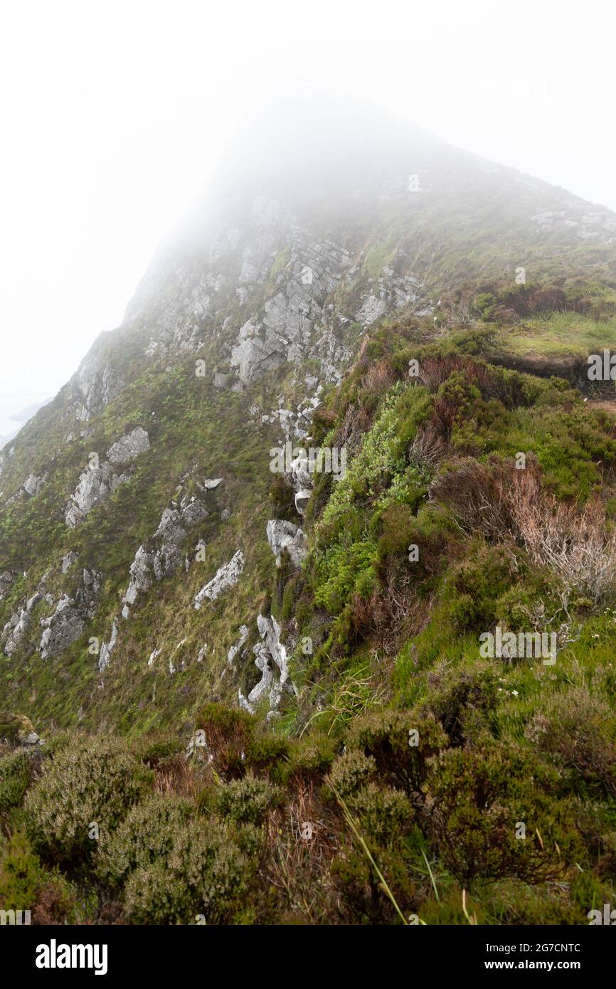 Slieve League or Sliabh Liag cliffs walk in Co Donegal, Ireland Stock ...