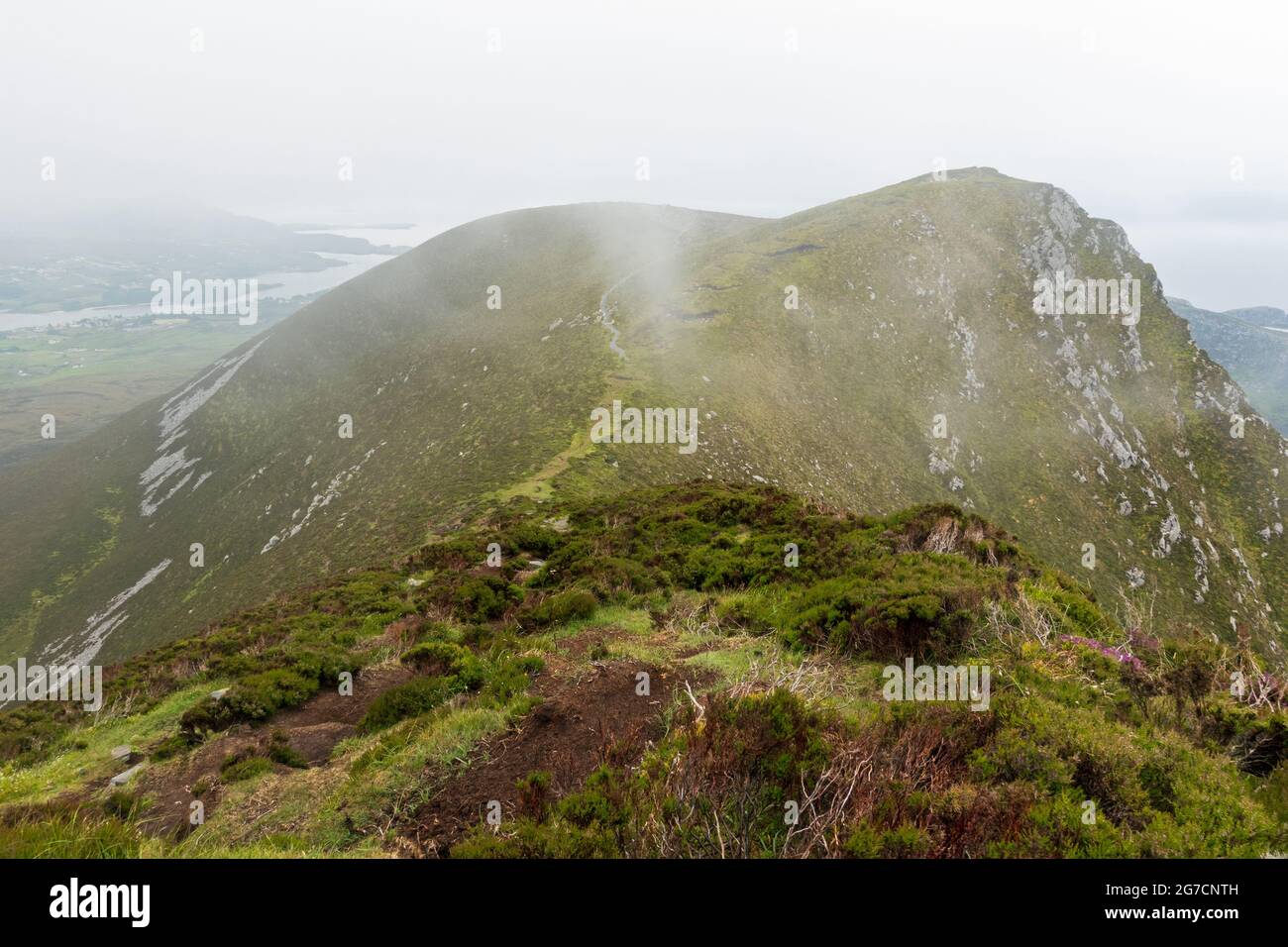 Slieve League or Sliabh Liag cliffs walk in Co Donegal, Ireland Stock ...