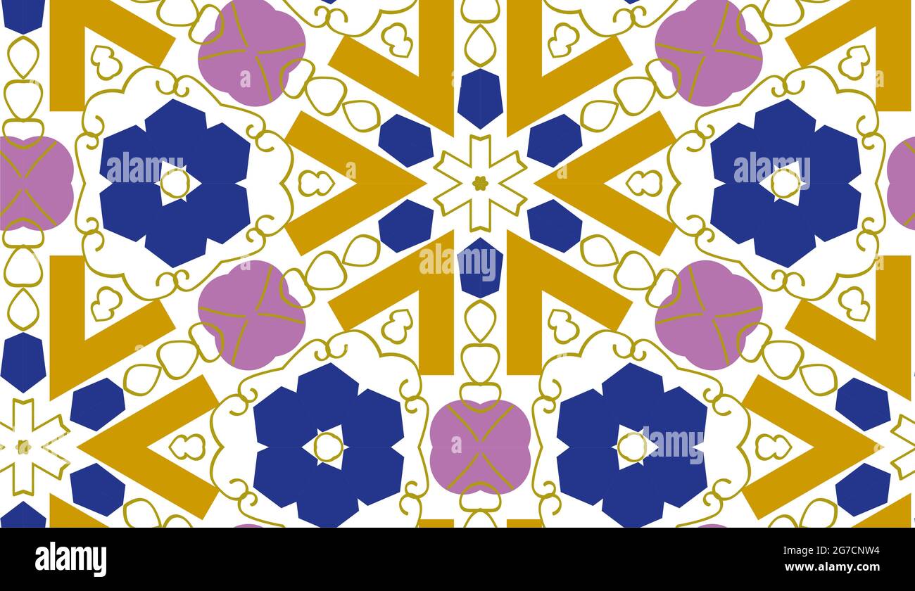 Abstract geometric ornament. Geometric seamless pattern in arabic style ...
