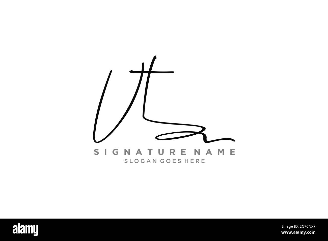 VT Letter Signature Logo Template elegant design logo Sign Symbol ...