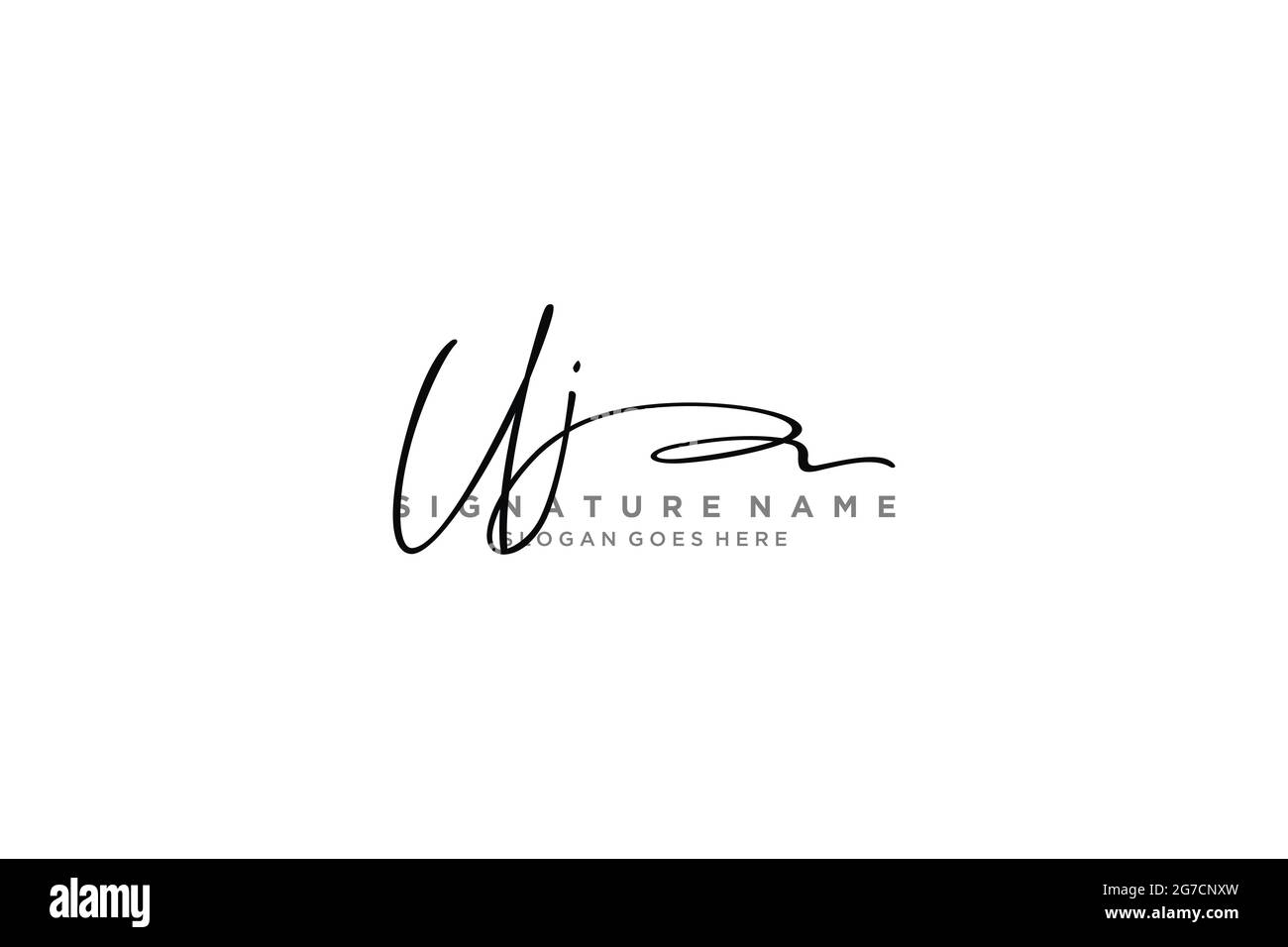 UJ Letter Signature Logo Template elegant design logo Sign Symbol ...