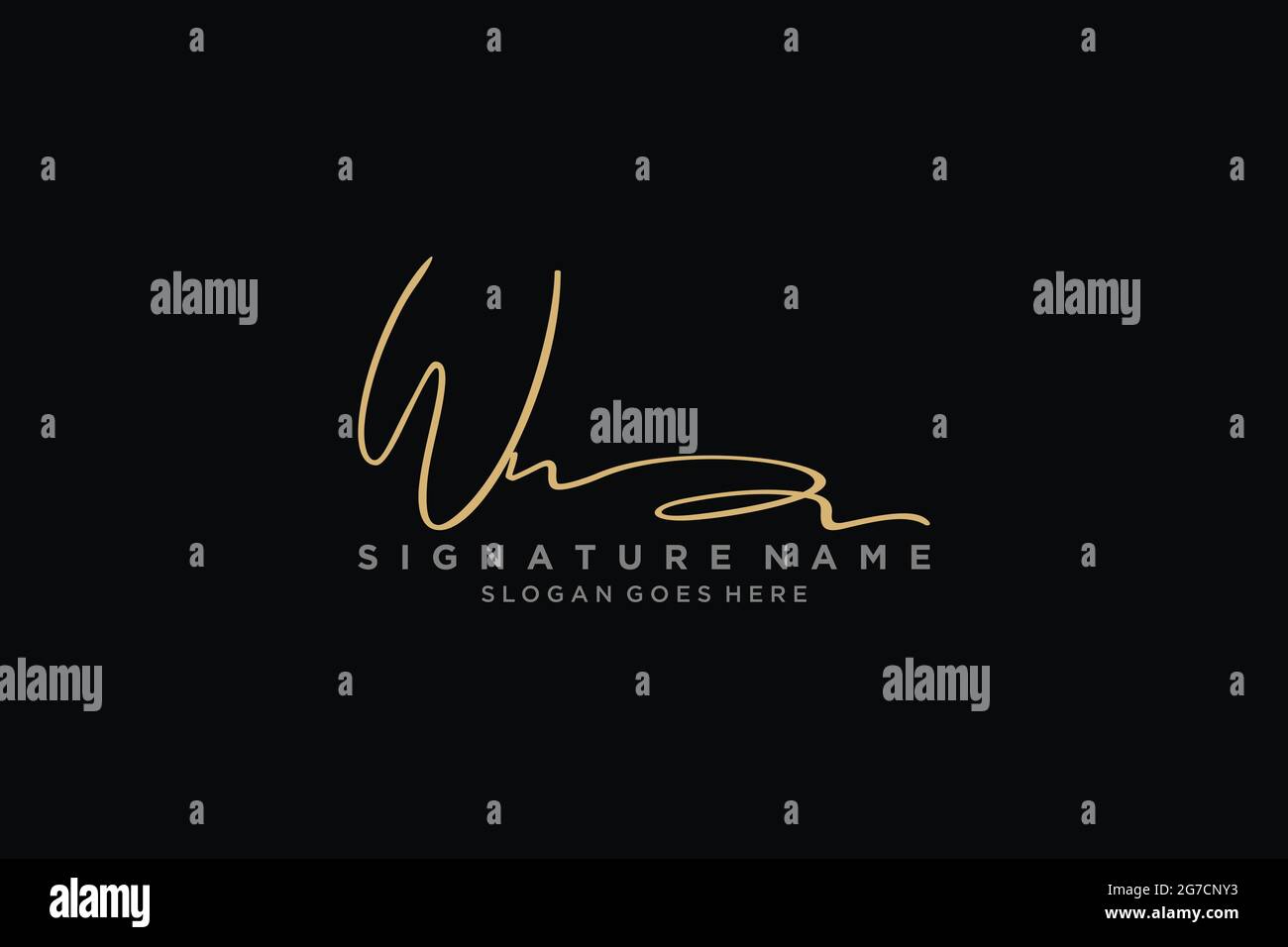 WN Letter Signature Logo Template elegant design logo Sign Symbol ...