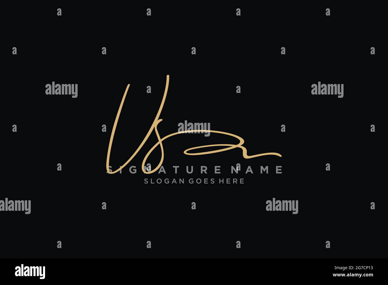 VS Letter Signature Logo Template elegant design logo Sign Symbol ...