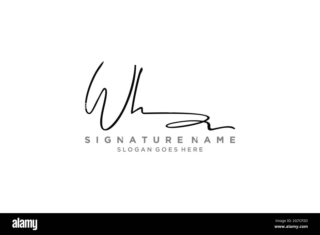 WH Letter Signature Logo Template elegant design logo Sign Symbol ...