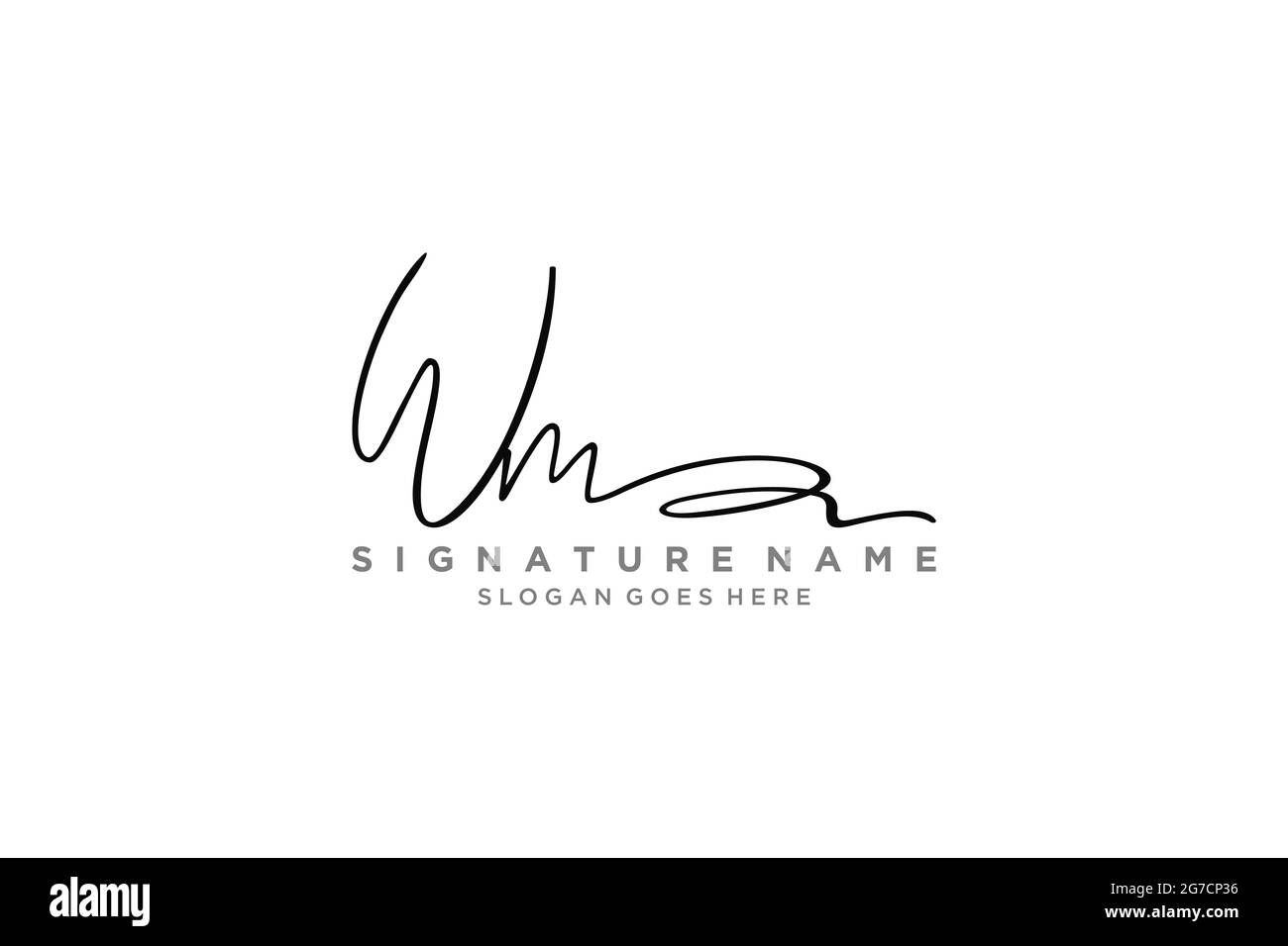 WM Letter Signature Logo Template elegant design logo Sign Symbol ...