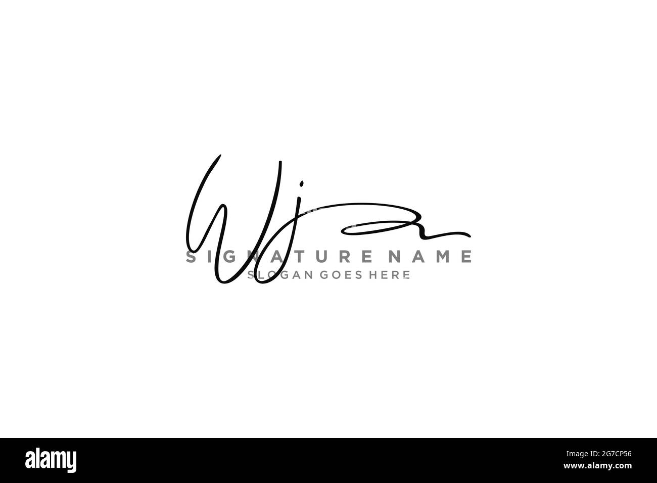 WJ Letter Signature Logo Template elegant design logo Sign Symbol ...