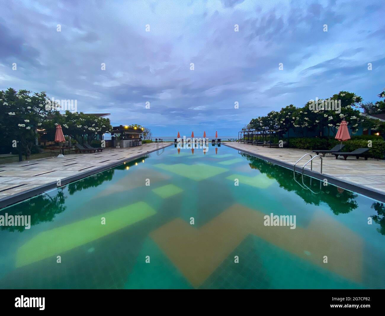 Cha Am Beach in Phetchaburi, Thailand Stock Photo - Alamy