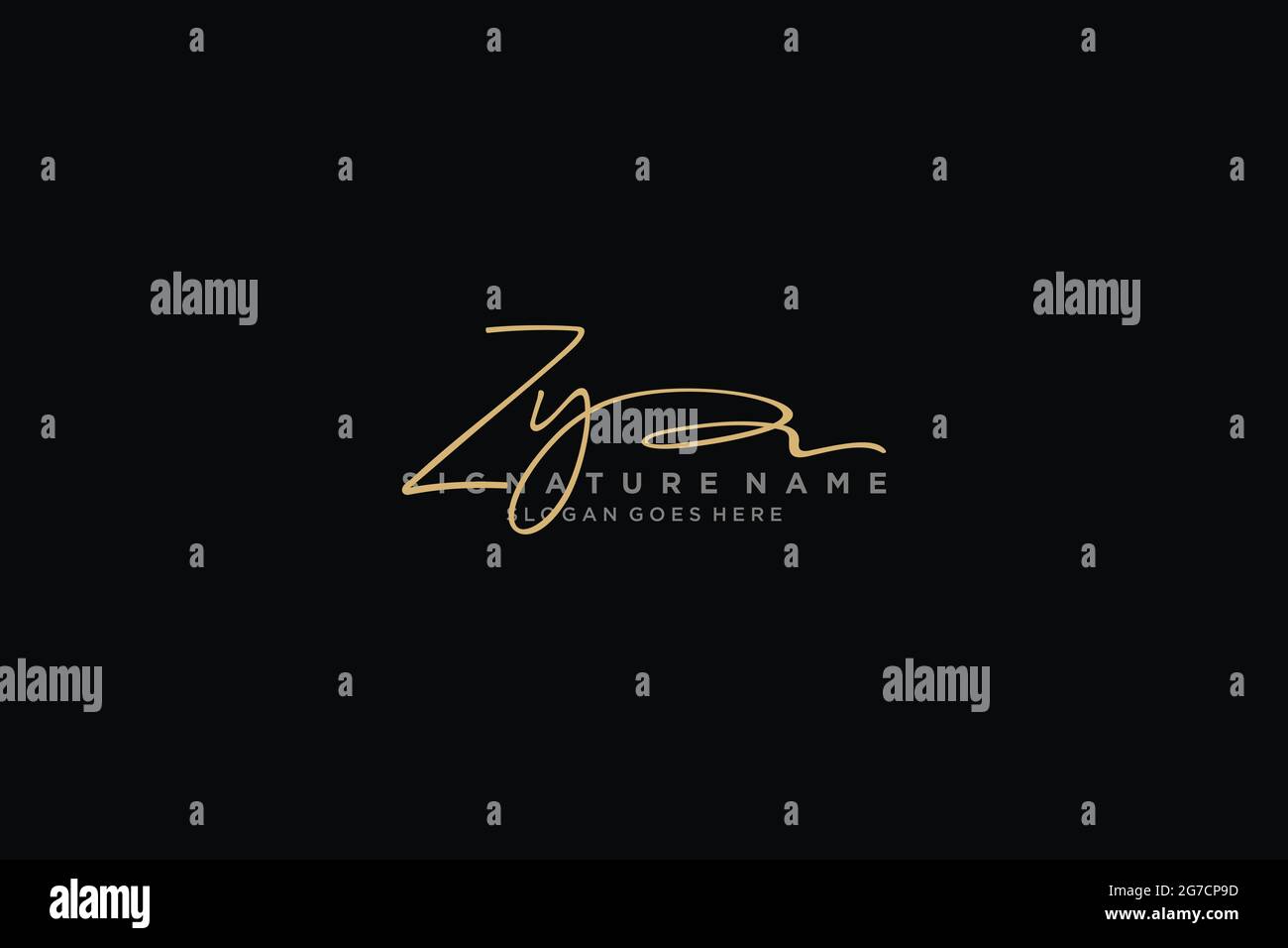 ZY Letter Signature Logo Template elegant design logo Sign Symbol ...