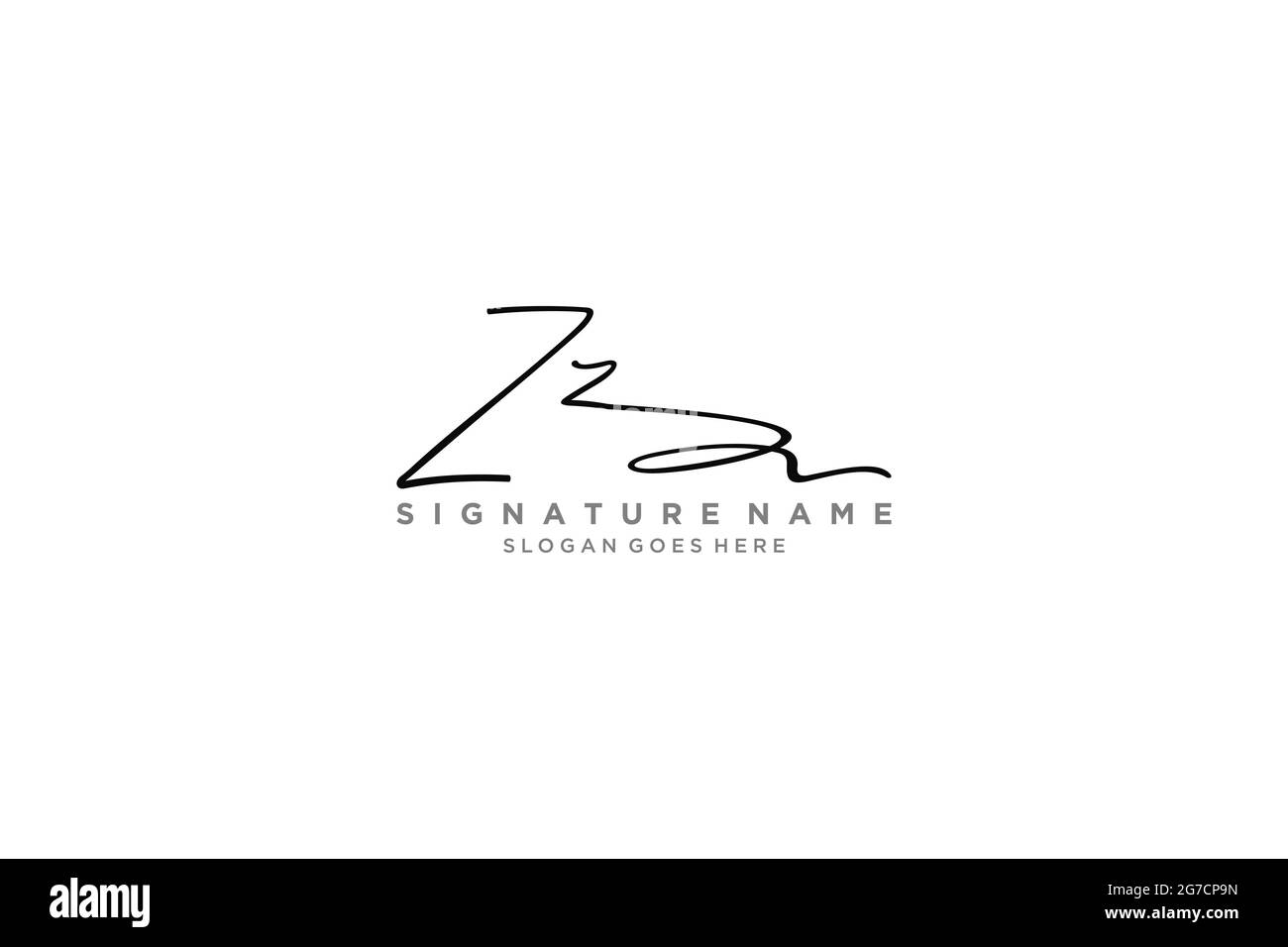 ZZ Letter Signature Logo Template elegant design logo Sign Symbol ...