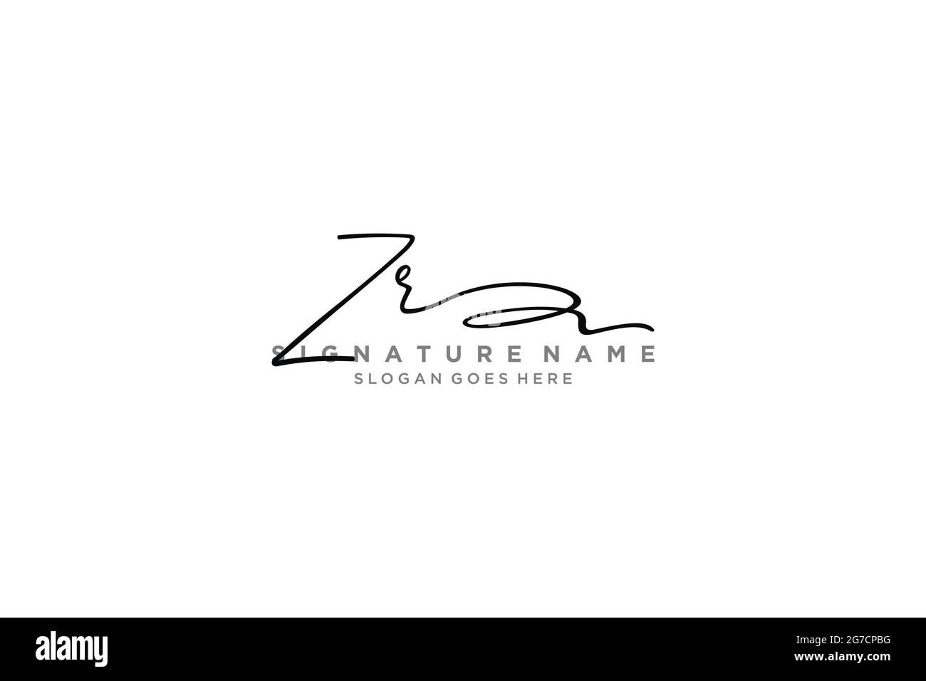 ZR Letter Signature Logo Template elegant design logo Sign Symbol ...