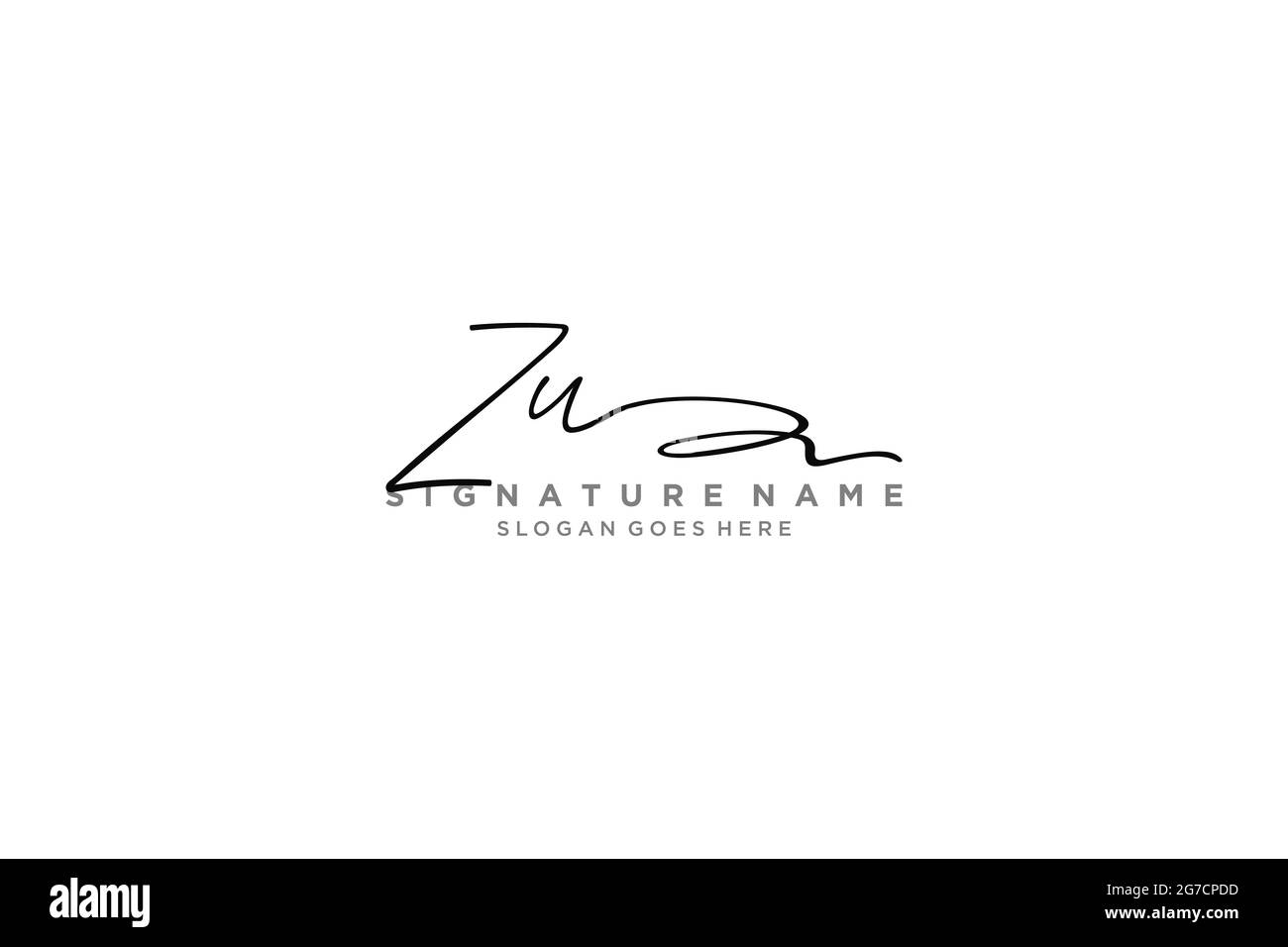 ZU Letter Signature Logo Template elegant design logo Sign Symbol ...