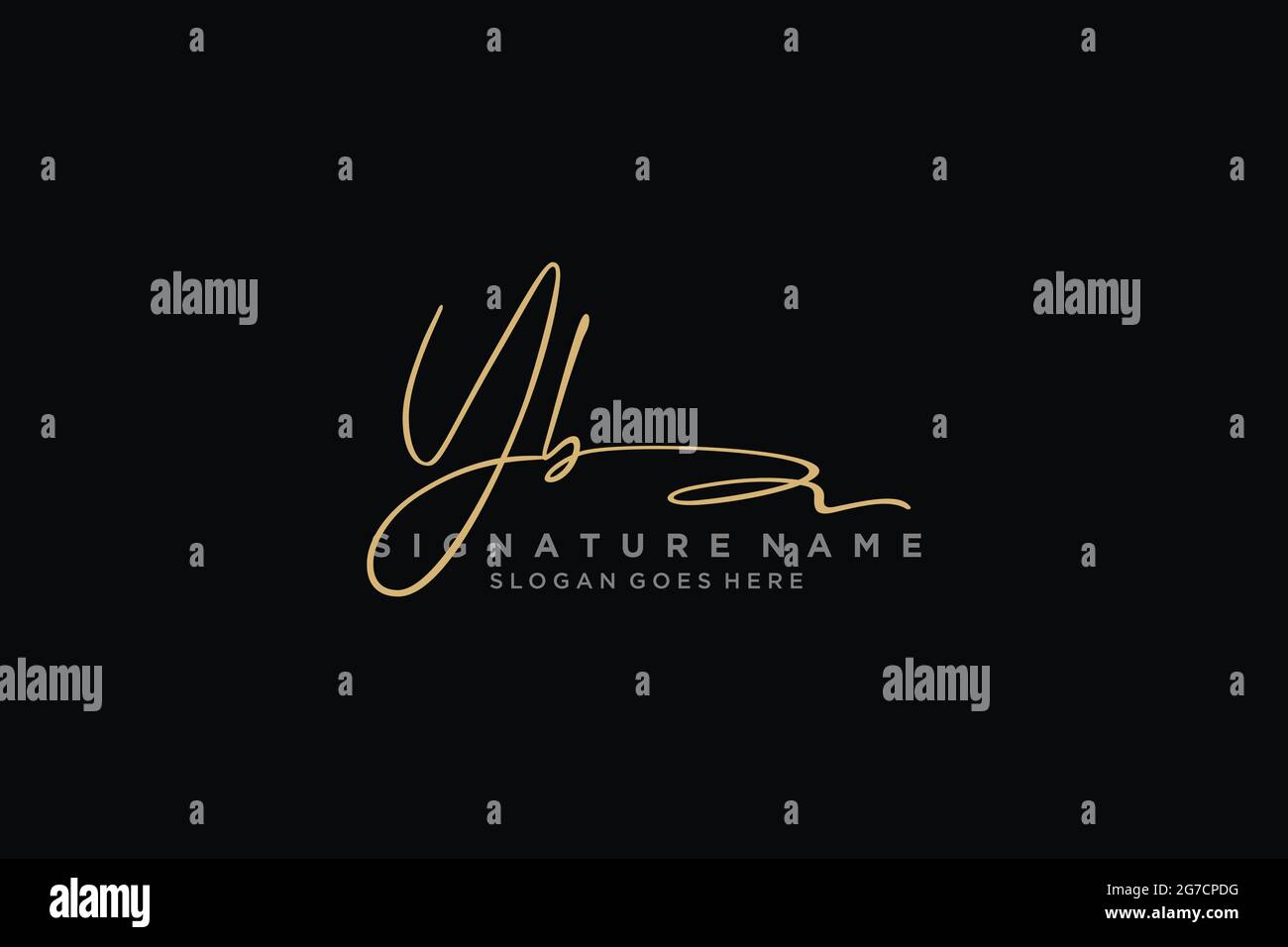 YB Letter Signature Logo Template elegant design logo Sign Symbol ...