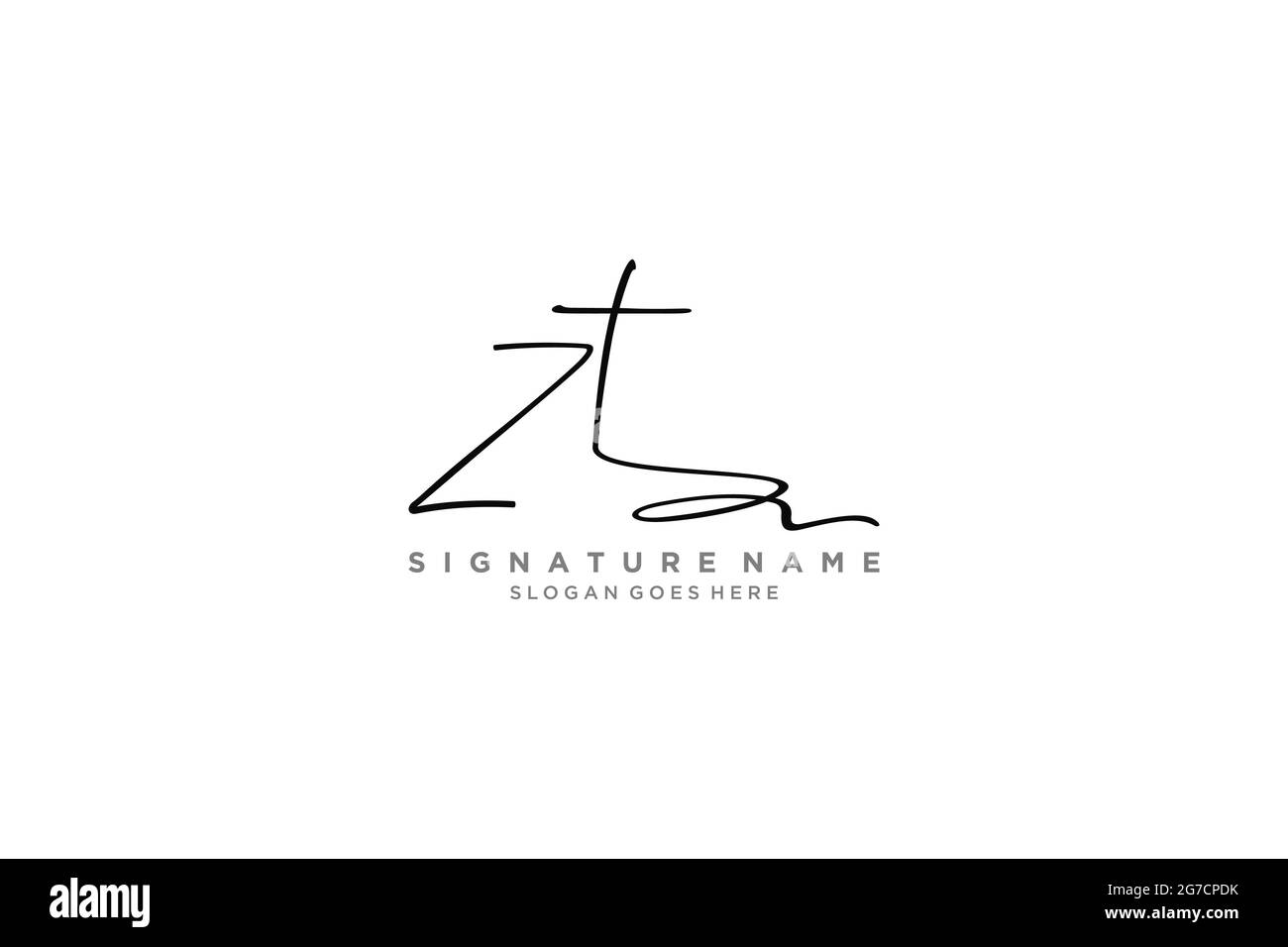 ZT Letter Signature Logo Template elegant design logo Sign Symbol ...