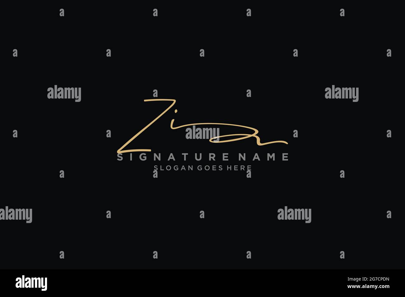 ZI Letter Signature Logo Template elegant design logo Sign Symbol ...