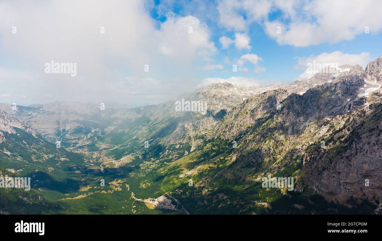 Beautiful landscape in Albania with mountains Stock Photo - Alamy