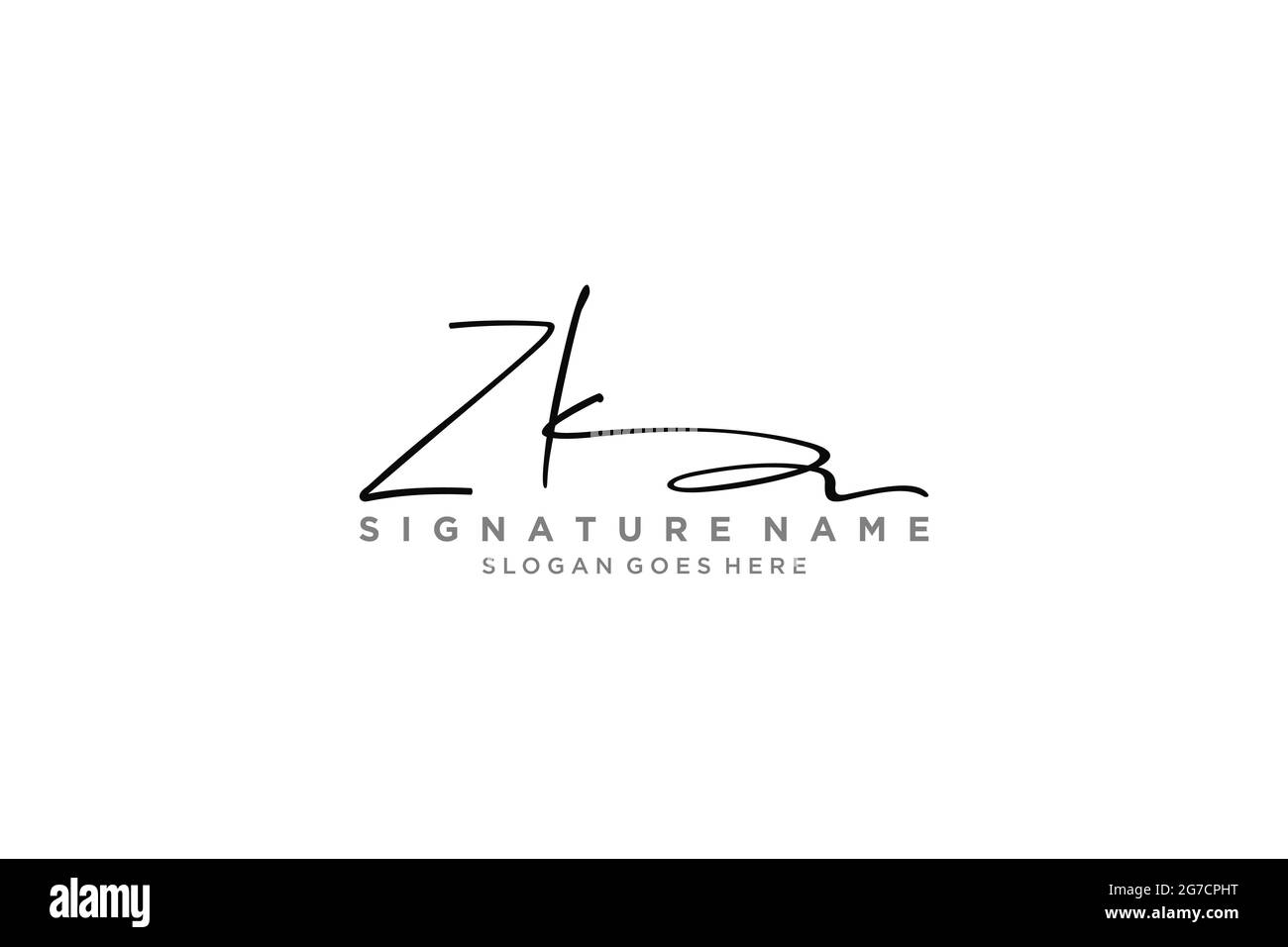 ZK Letter Signature Logo Template elegant design logo Sign Symbol ...