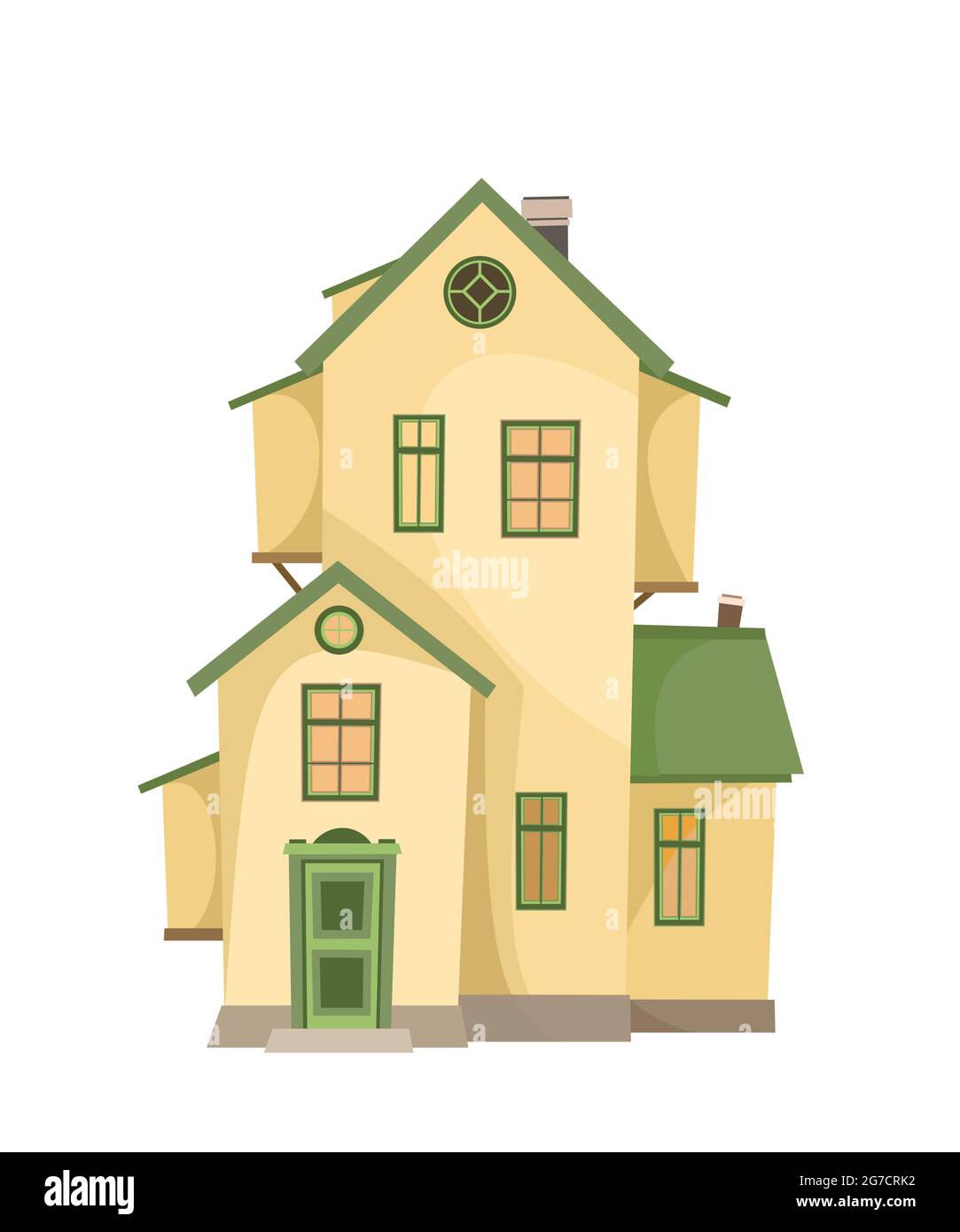 Two story narrow building Stock Vector Images - Alamy