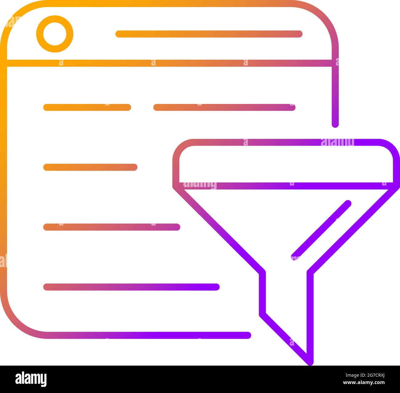 Filter bubble gradient linear vector icon Stock Vector Image & Art - Alamy