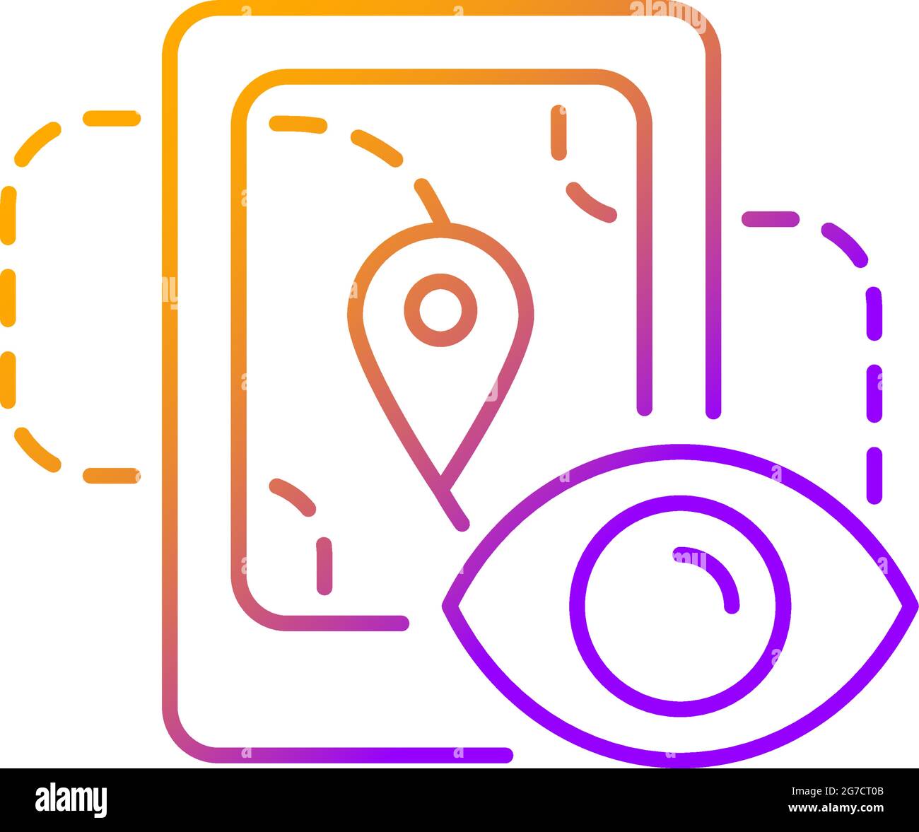 Location tracking gradient linear vector icon Stock Vector Image & Art ...