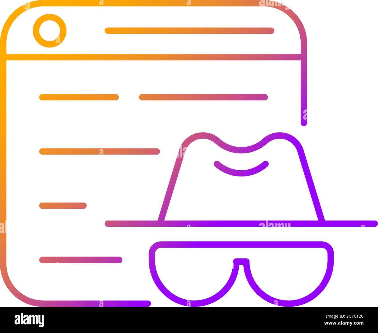 Private browsing gradient linear vector icon Stock Vector Image & Art ...