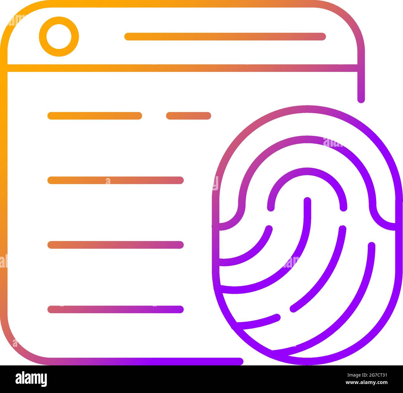 Browser fingerprinting gradient linear vector icon Stock Vector Image ...
