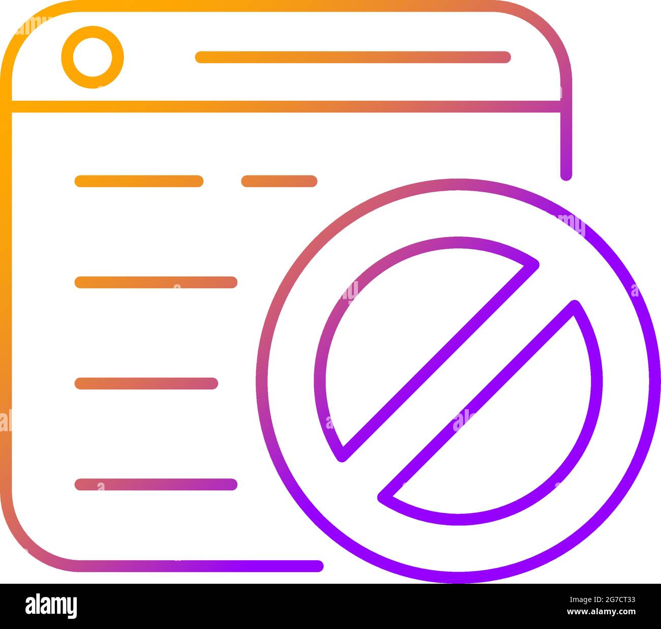 Website blocking gradient linear vector icon Stock Vector Image & Art ...