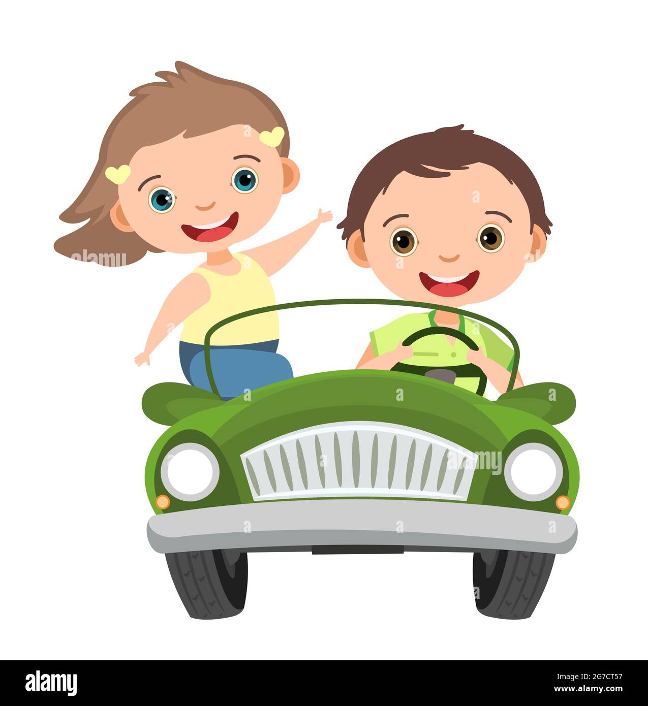 Cartoon race car driver boy hi-res stock photography and images - Alamy