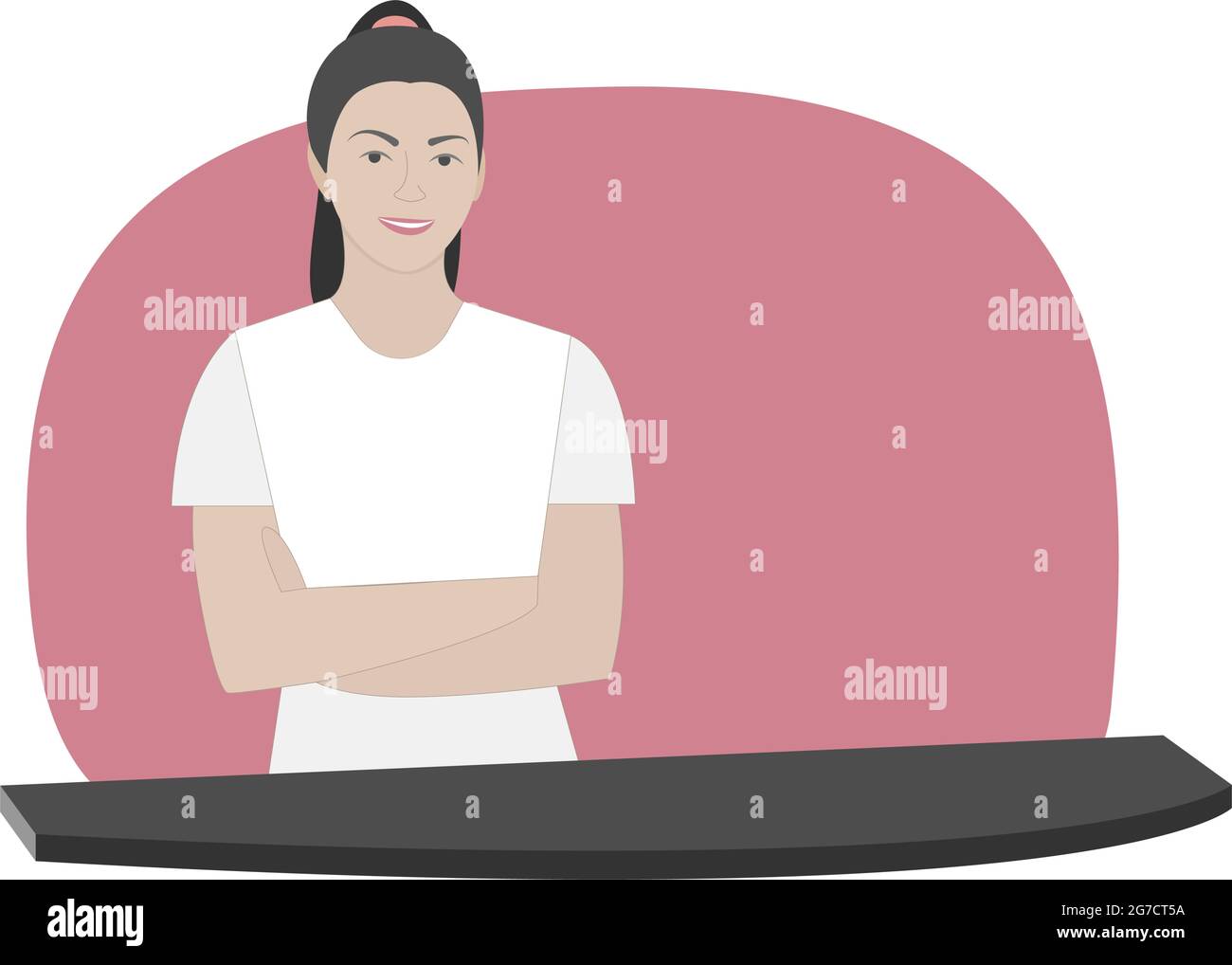 Woman, salon worker, secretary, workplace administrator. In the style ...