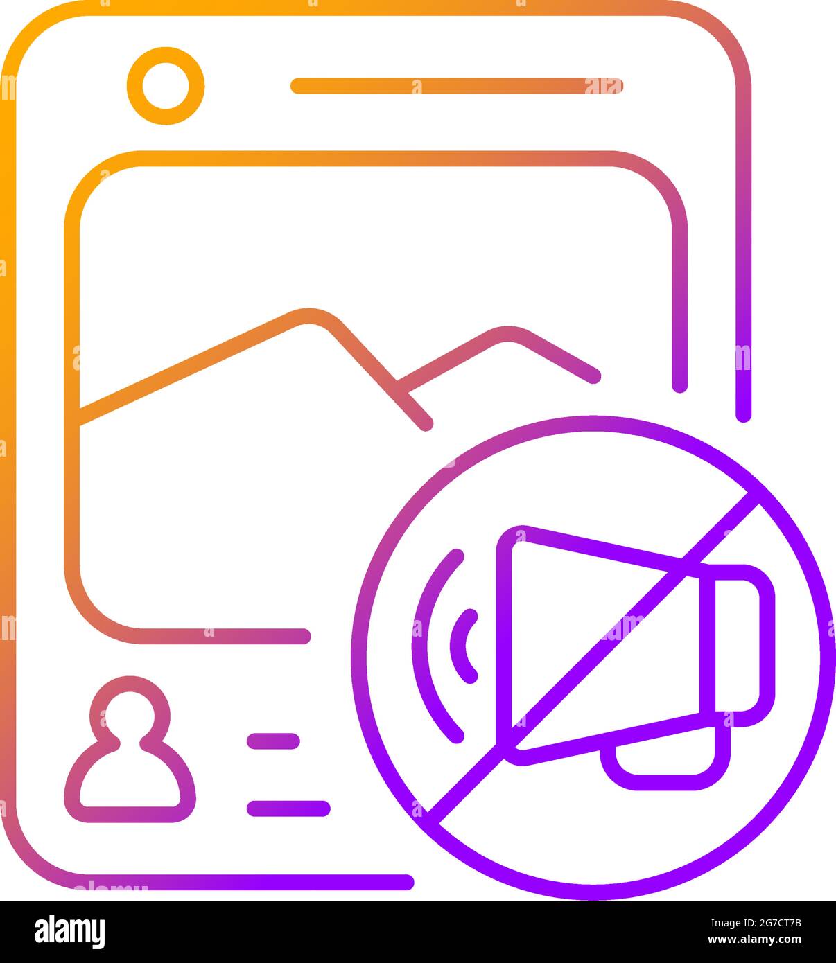 Social media censorship gradient linear vector icon Stock Vector Image ...