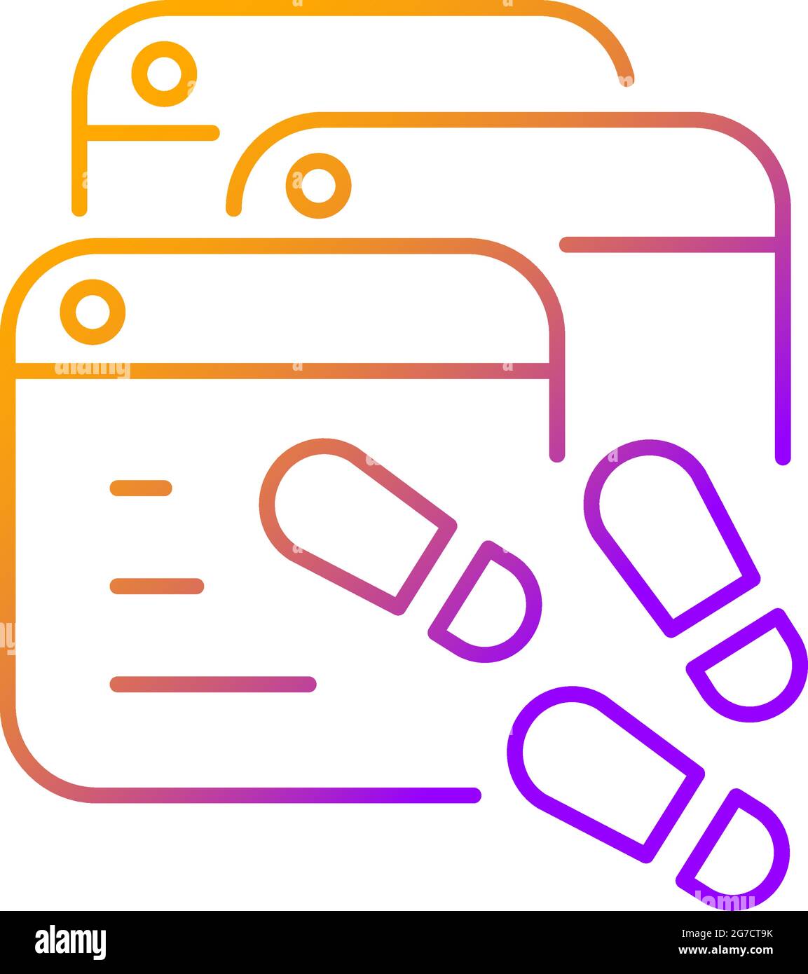 Digital trail gradient linear vector icon Stock Vector Image & Art - Alamy