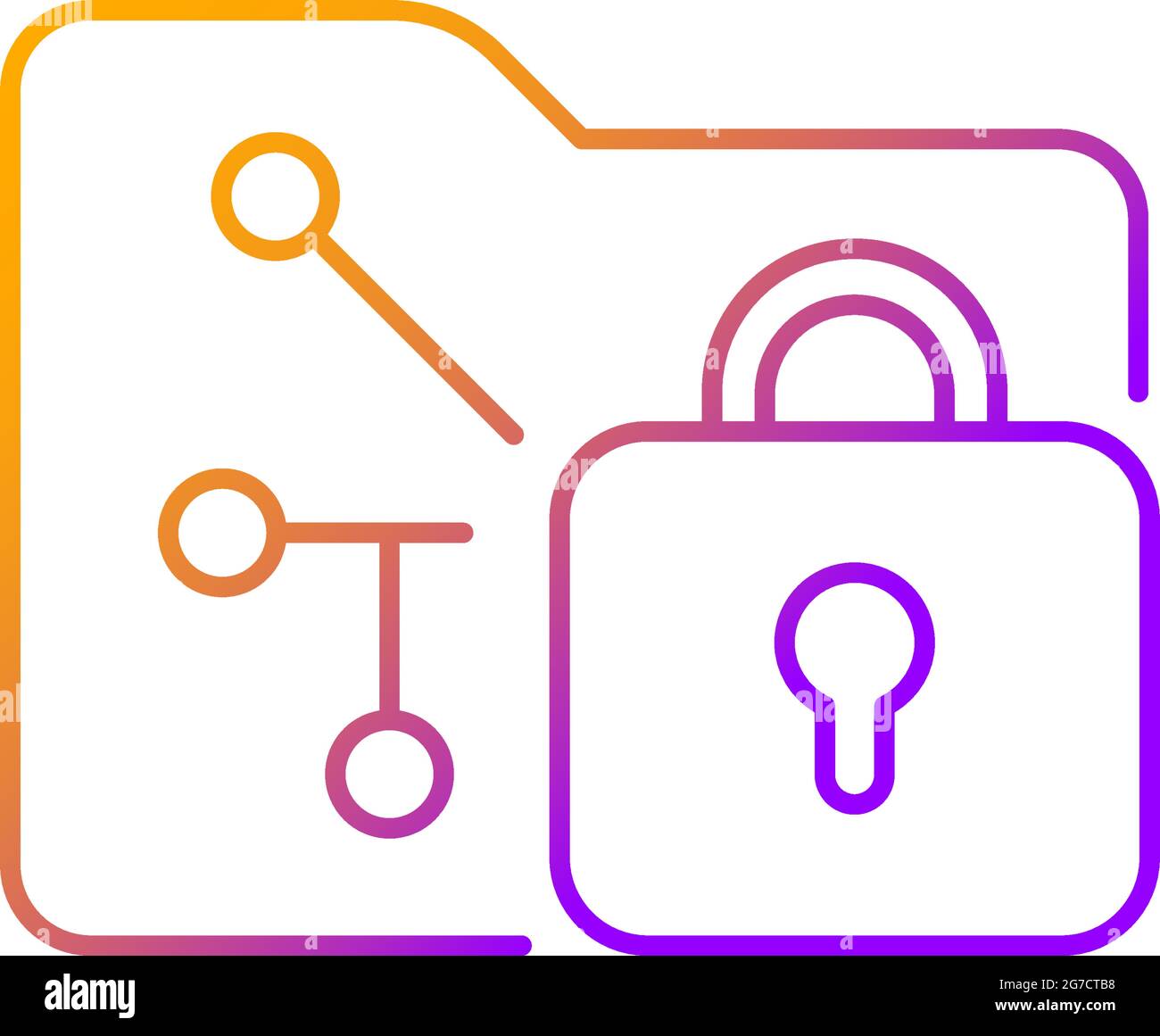Data encryption gradient linear vector icon Stock Vector Image & Art ...