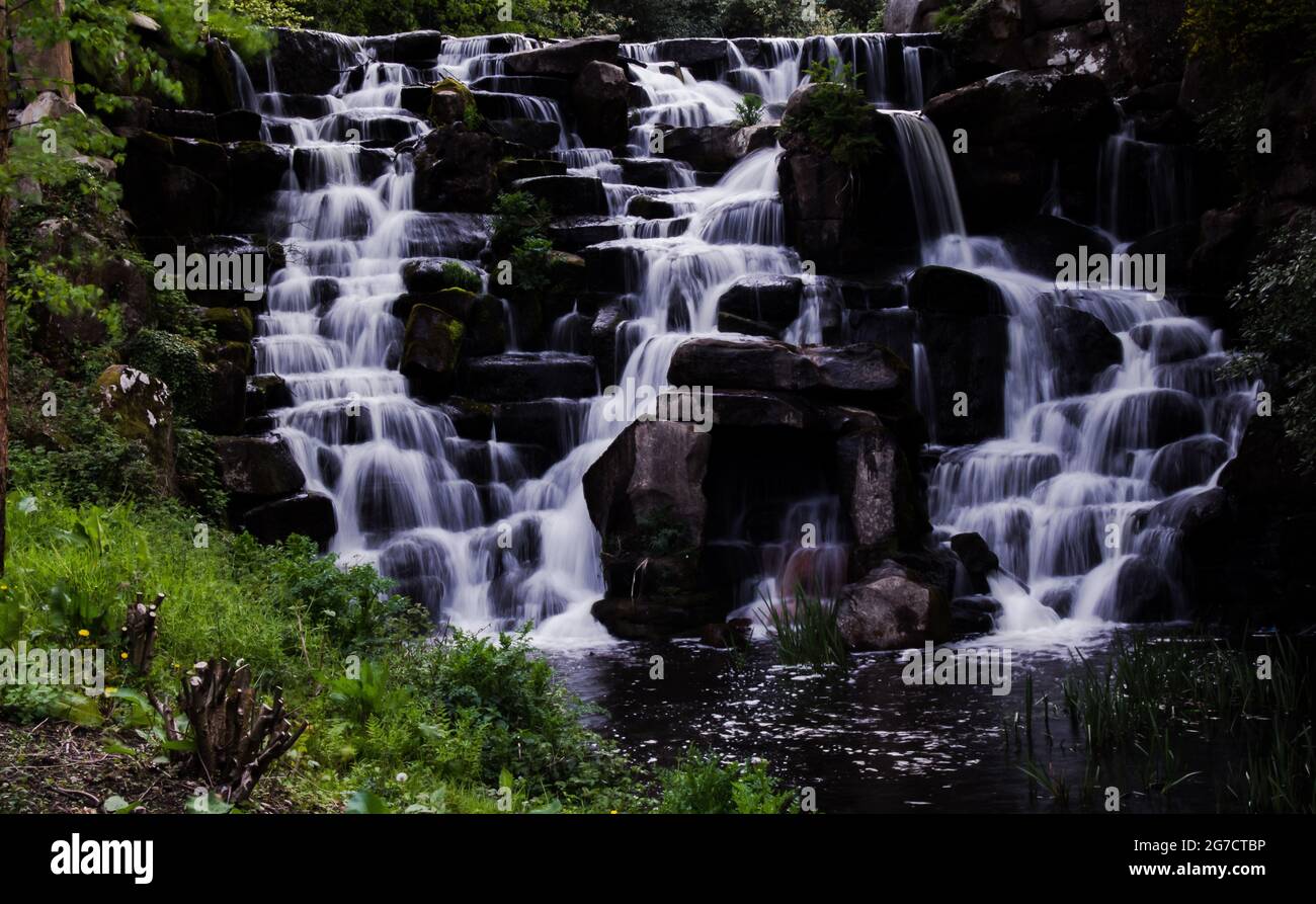 Virginia water cascade surrey hi-res stock photography and images - Alamy
