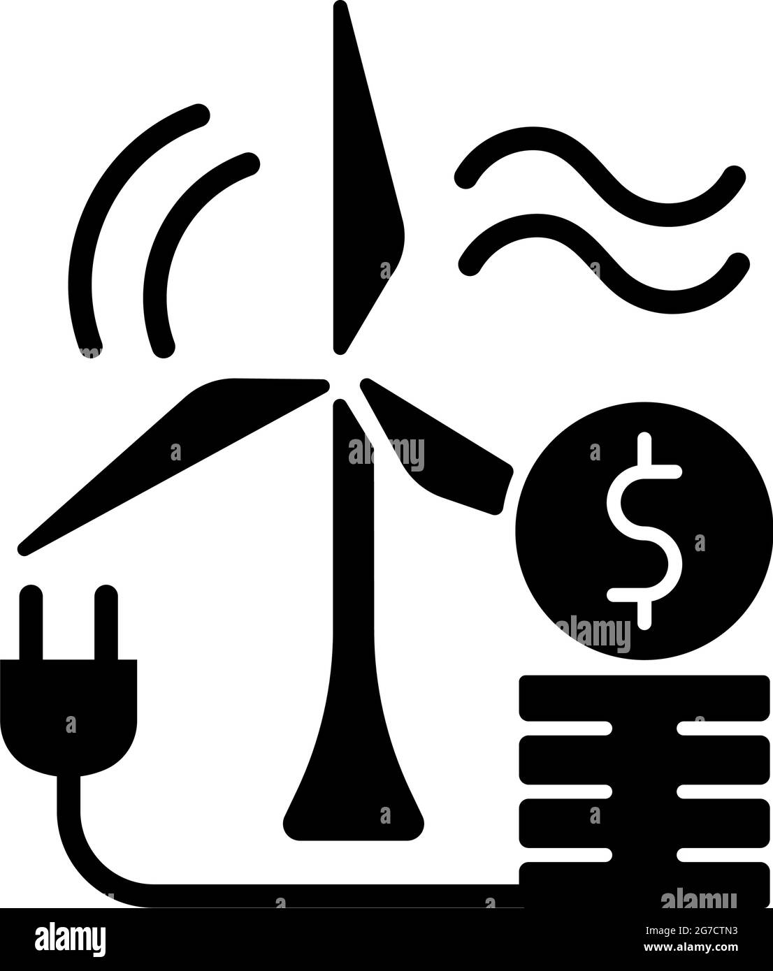 Green energy electric glyph Cut Out Stock Images & Pictures - Alamy