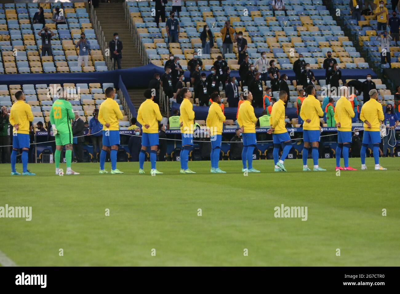 Team Brazil during the Copa America 2021, Final football match between ...