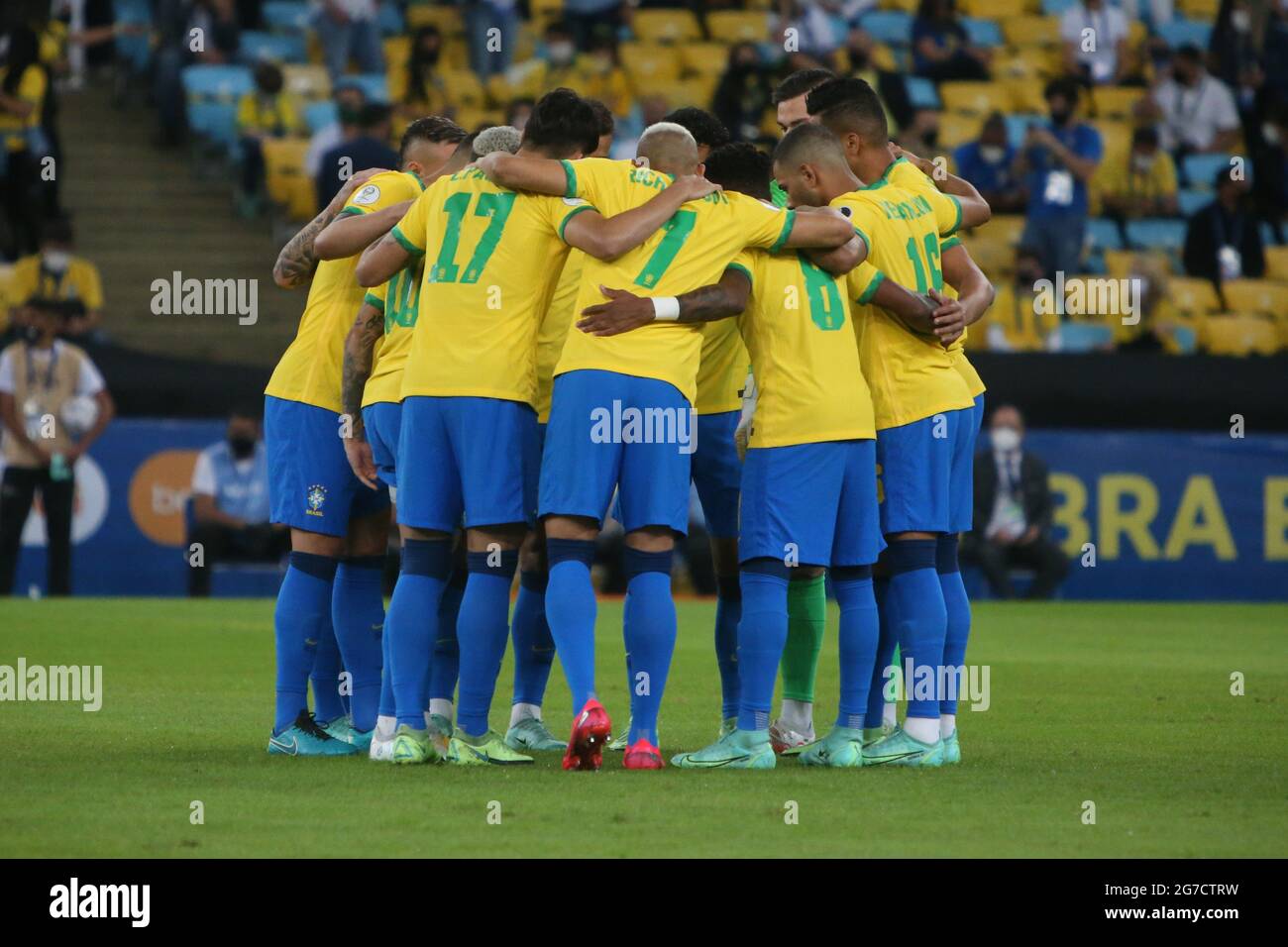 Team Brazil during the Copa America 2021, Final football match between ...