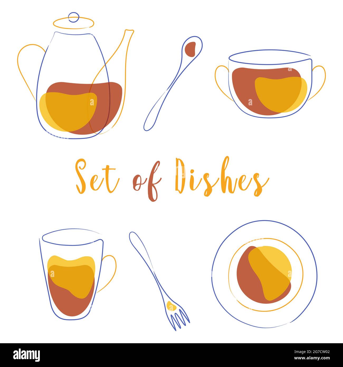 Dishes set, a simple elegant and stylish collection of modern handmade ...