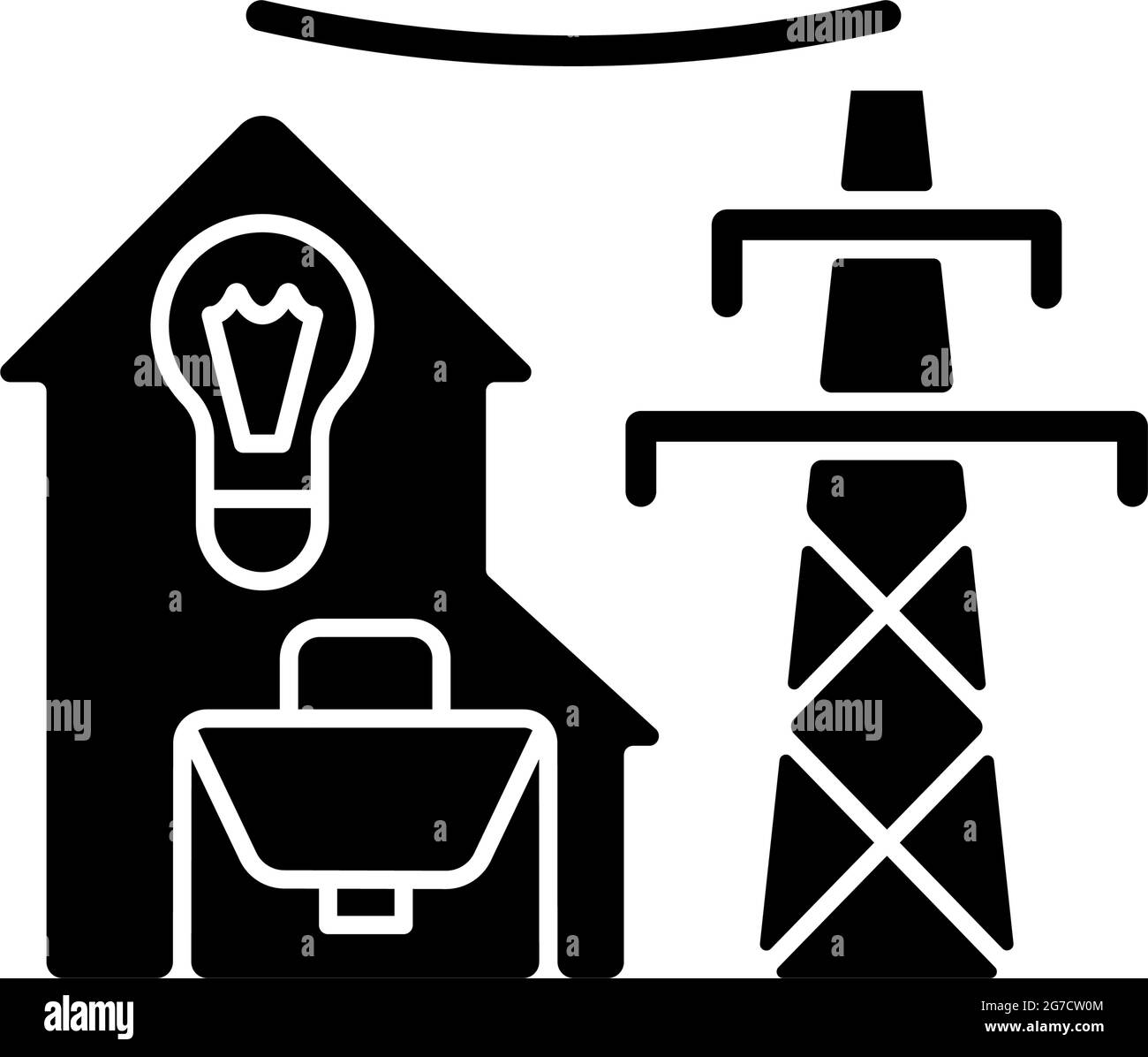 Electric utility black glyph icon Stock Vector Image & Art - Alamy