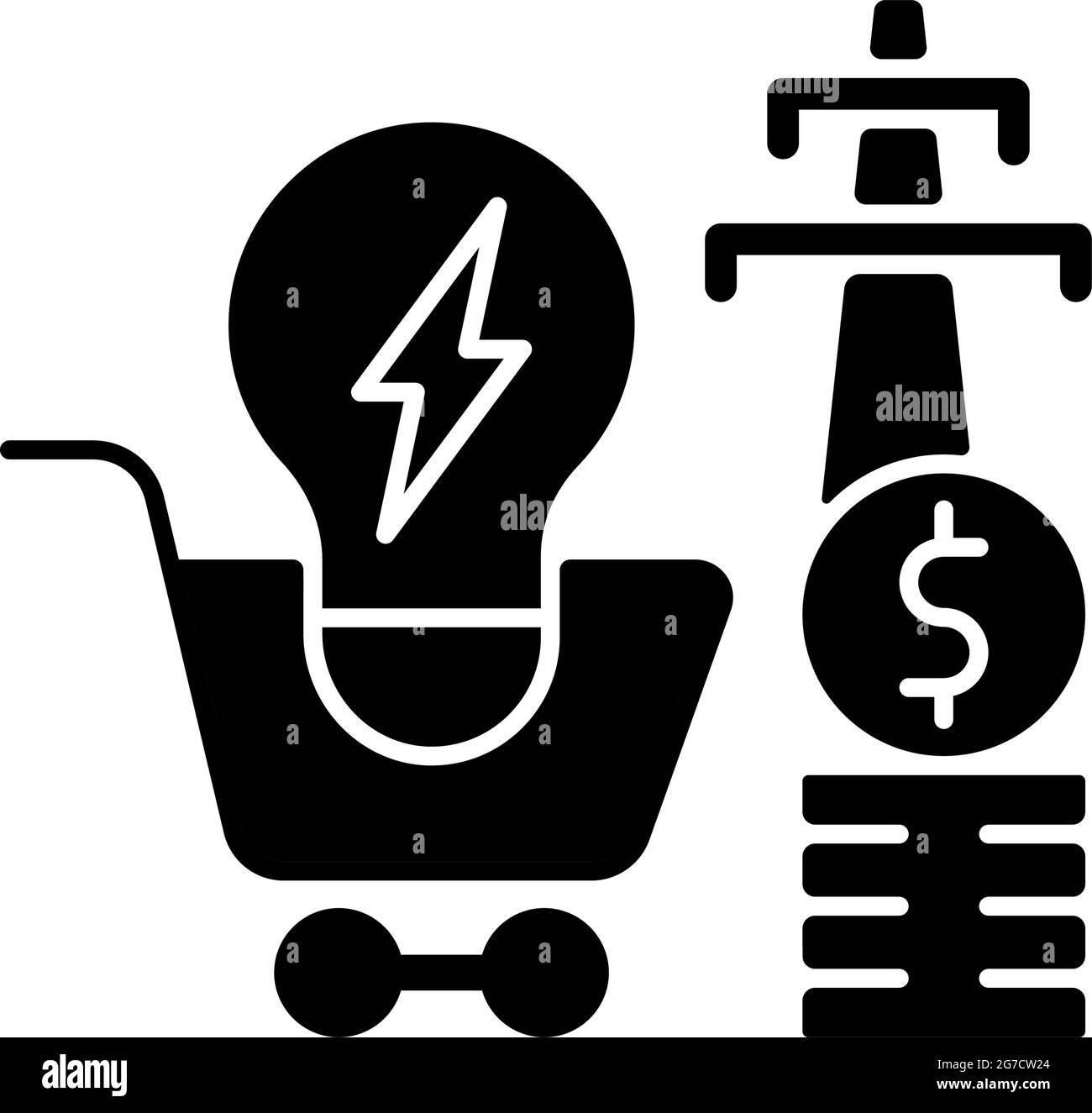 Electricity demand black glyph icon Stock Vector Image & Art - Alamy