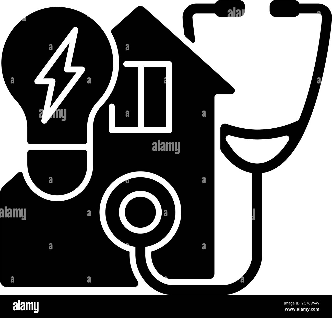 Energy audit black glyph icon Stock Vector Image & Art - Alamy