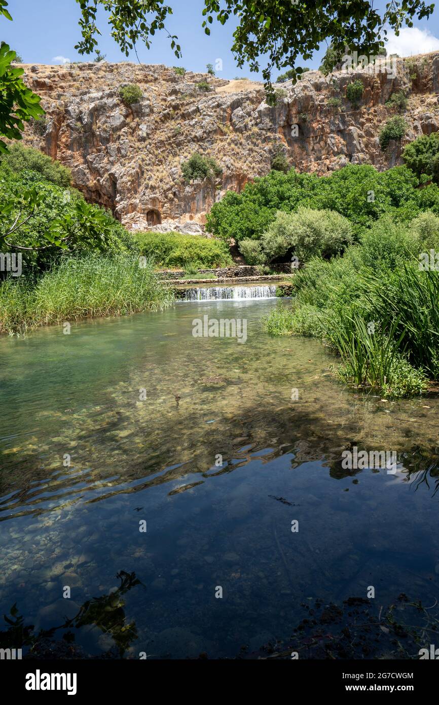 Banias Spring and Stream (Banias River or Hermon River) Golan Heights ...