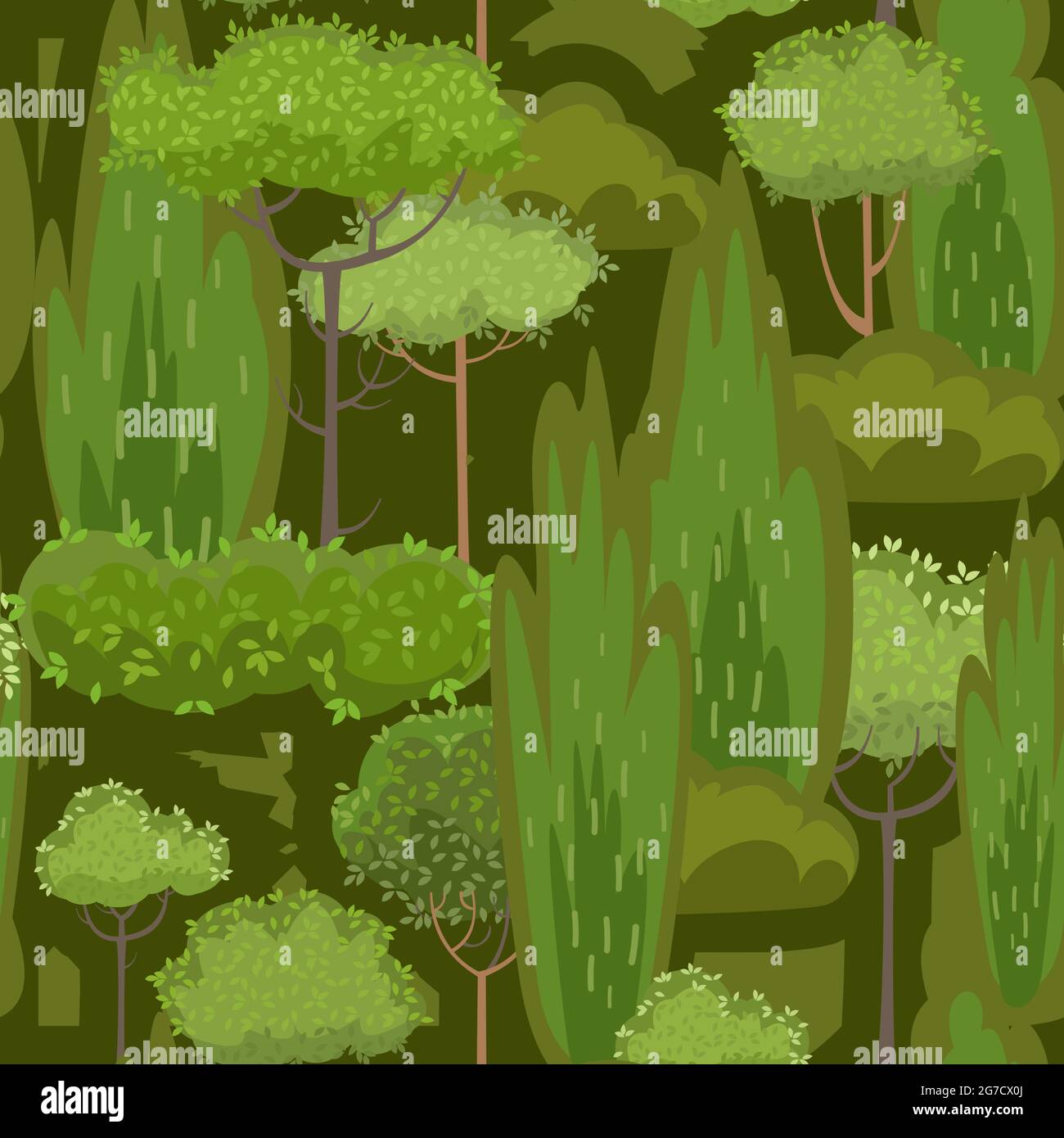 Dark Forest Cartoon Background