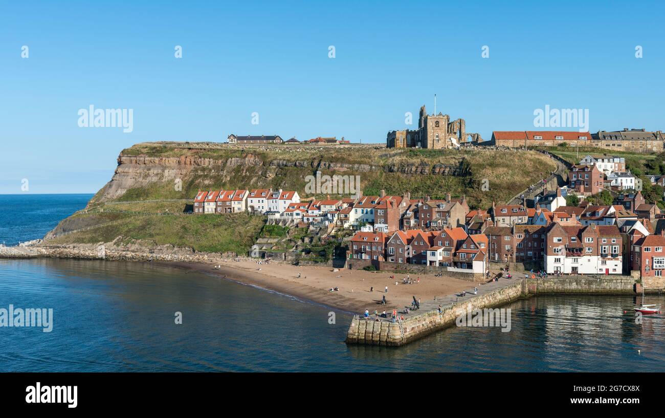 Whitby old town from the Kyber Pass Stock Photo - Alamy