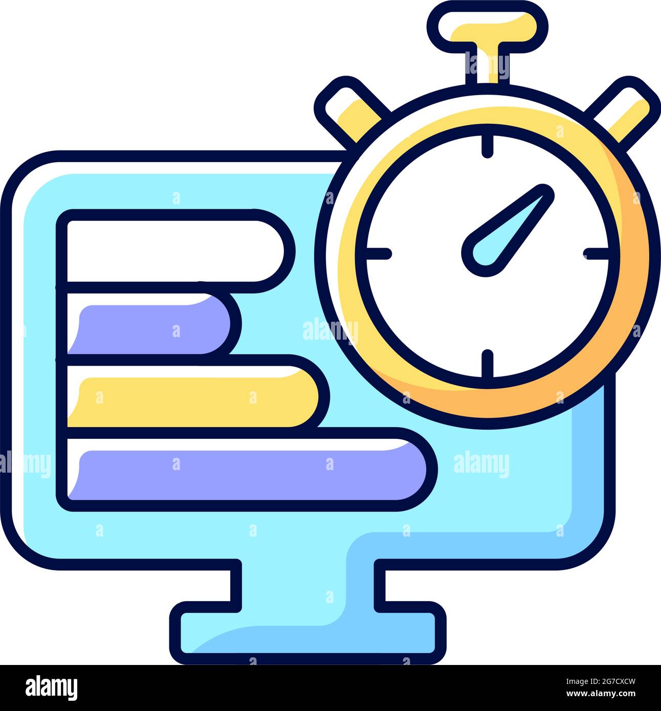 Time tracker RGB color icon Stock Vector Image & Art - Alamy