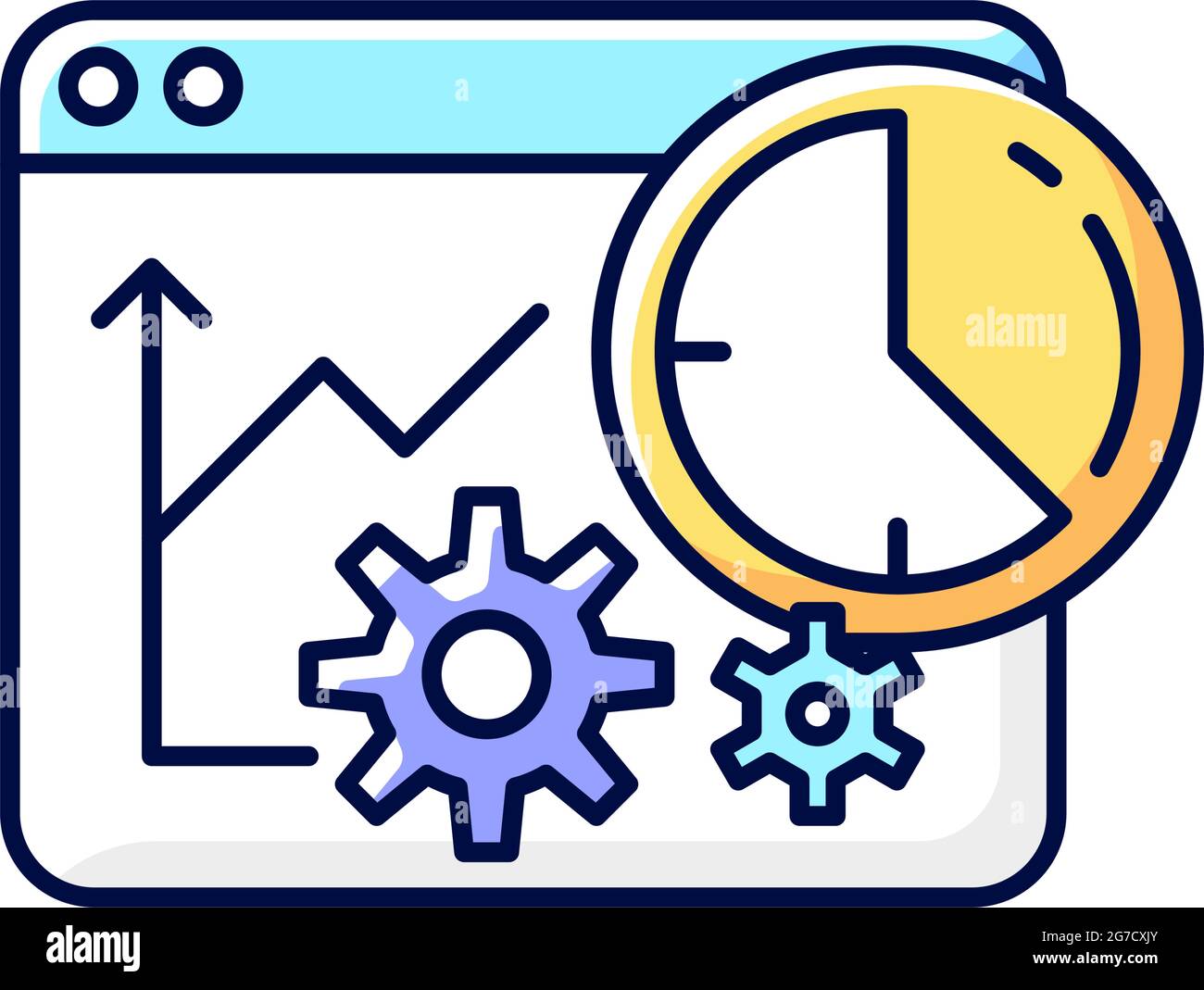 Time analysis RGB color icon Stock Vector Image & Art - Alamy