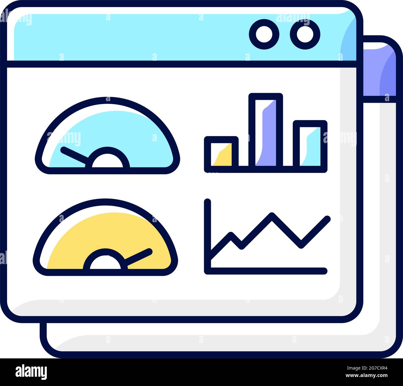 Productivity dashboard RGB color icon Stock Vector Image & Art - Alamy