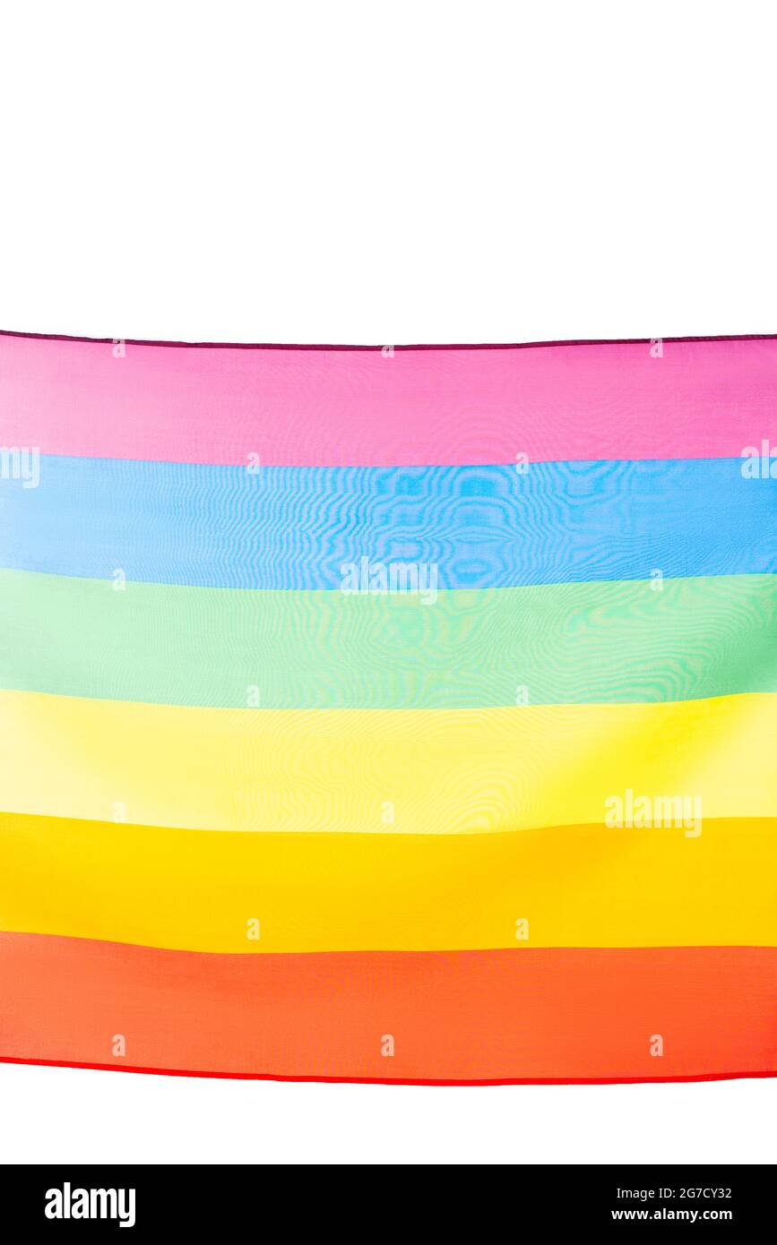 rainbow colors of lgbt flag isolated on white Stock Photo - Alamy