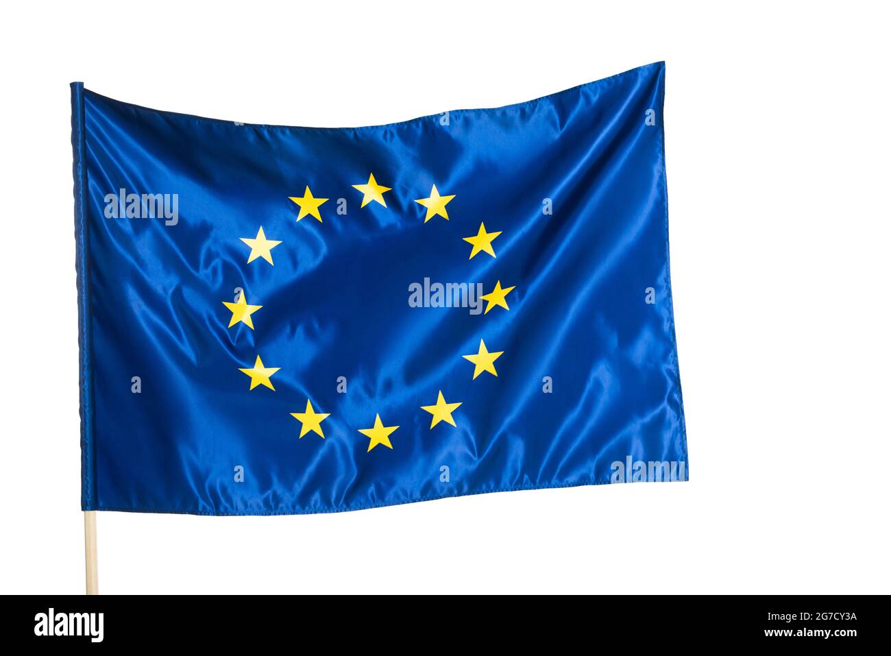 blue european union flag isolated on white Stock Photo - Alamy