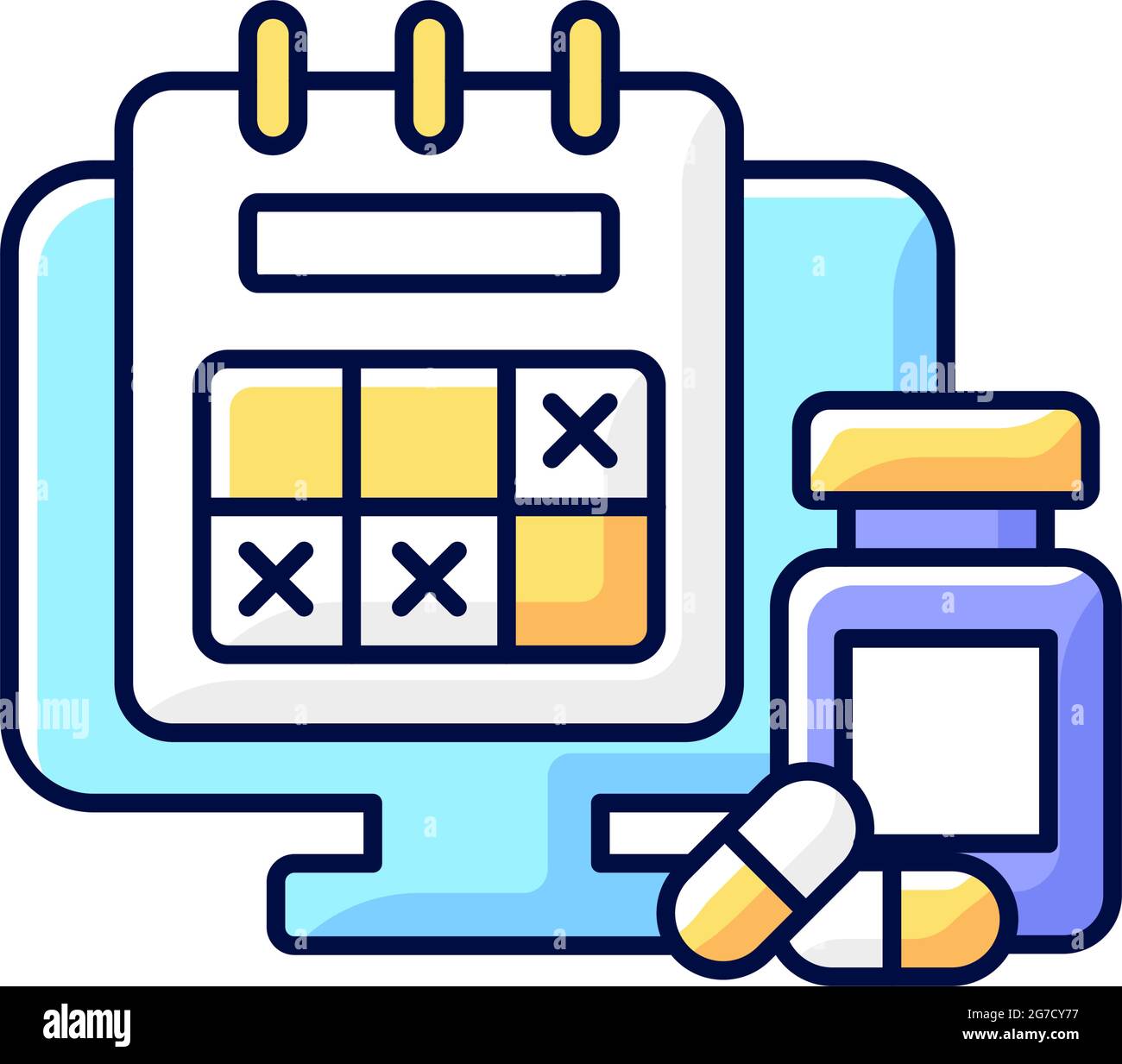Tracking sick leave time RGB color icon Stock Vector Image & Art - Alamy