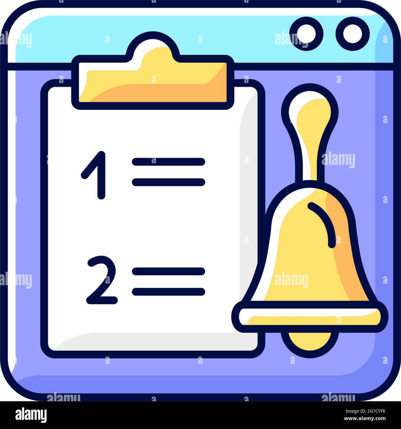 Online reminder RGB color icon Stock Vector Image & Art - Alamy