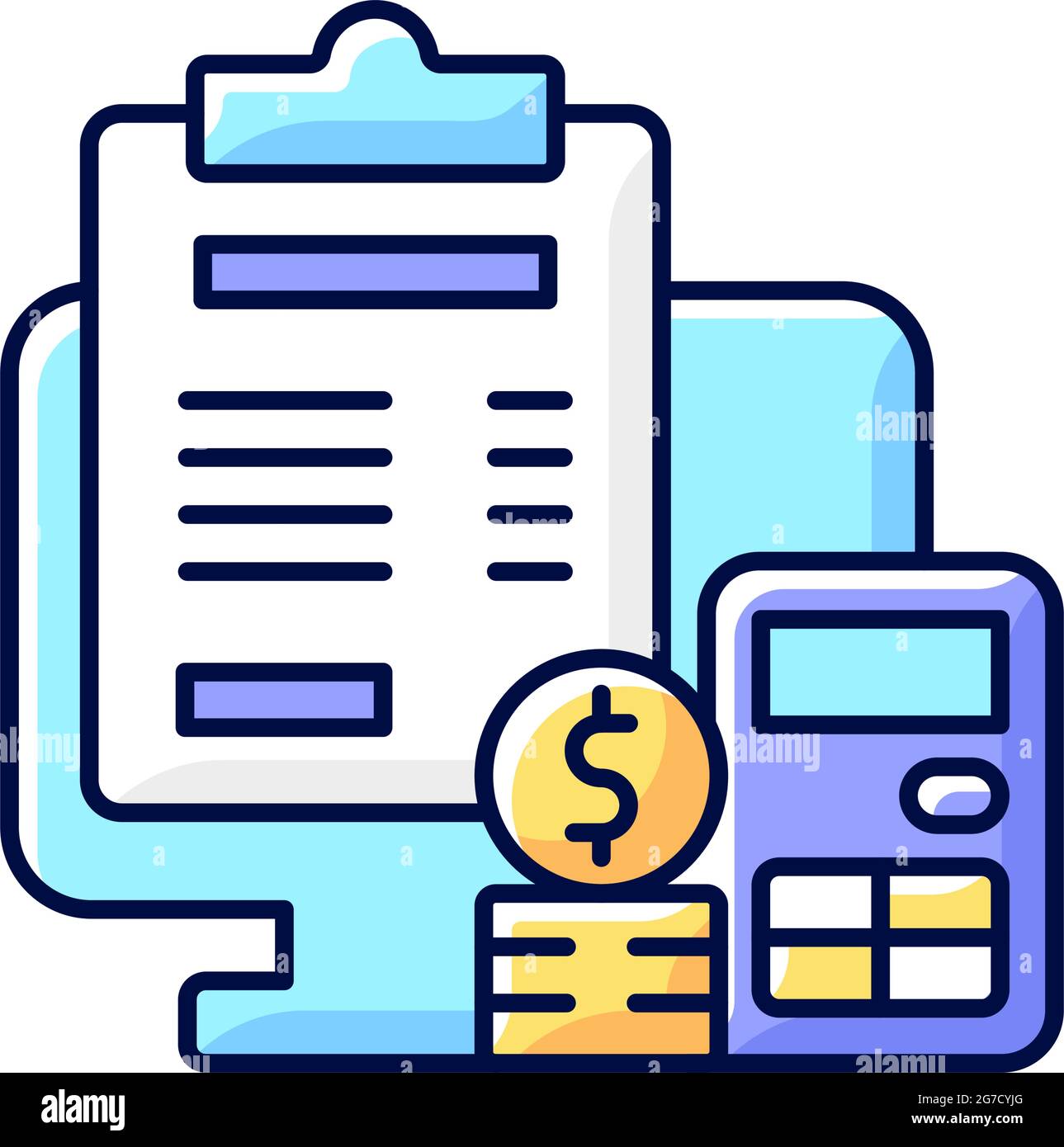 Invoicing RGB color icon Stock Vector Image & Art - Alamy